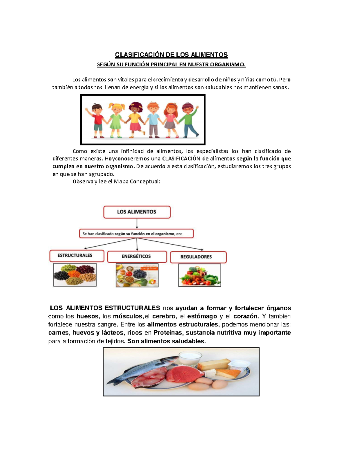 Clasificación DE LOS Alimentos. CYT 4TO - CLASIFICACIÓN DE LOS ALIMENTOS SEG⁄N SU FUNCI”N ...
