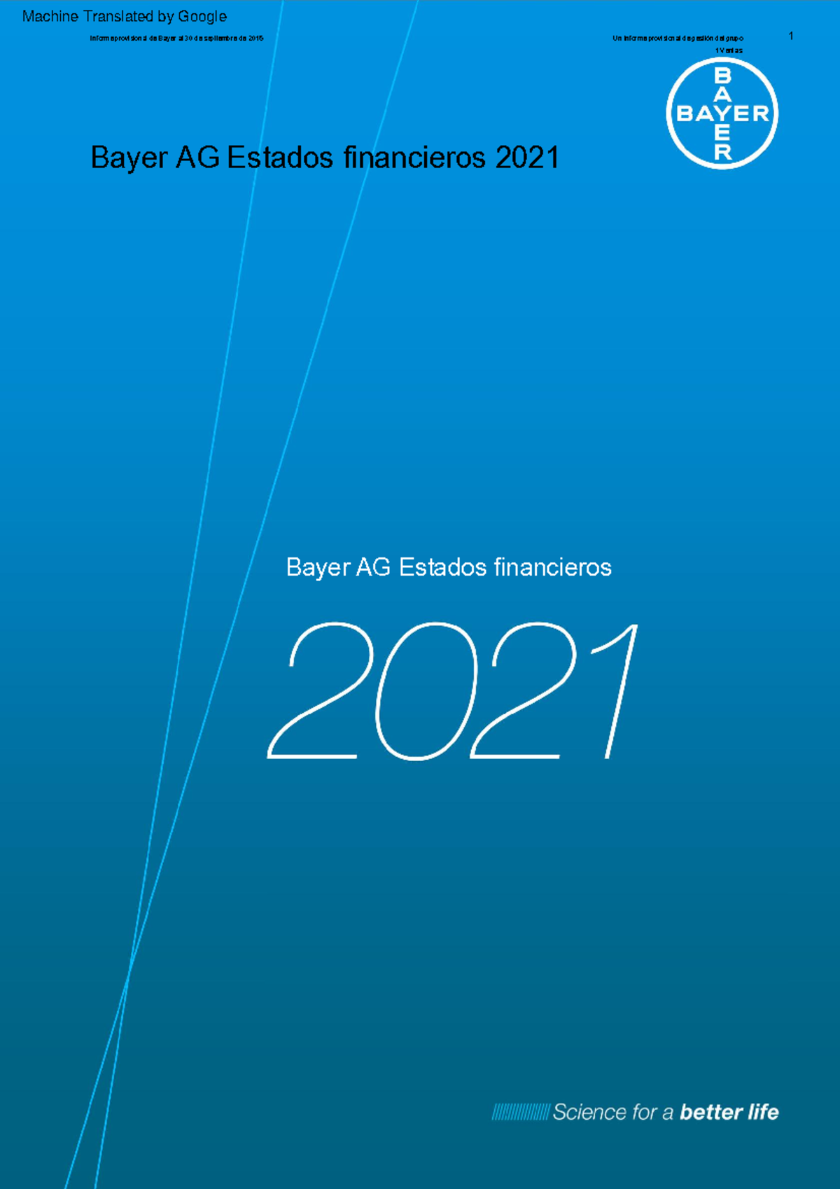 Bayer-AG-Financial-Statements 2021 - ####### Bayer AG Estados ...