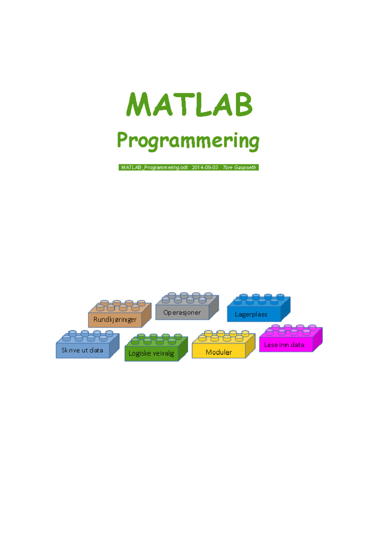 MATLAB Programmering - - Studocu