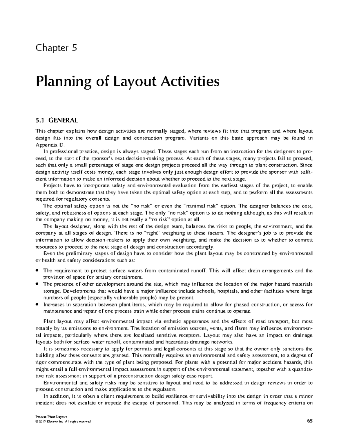 5 - resumen - Chapter 5 Planning of Layout Activities 5 GENERAL This ...