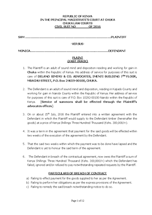 Civil Procedure Notes 1- 20(2)-1 - Topic 1: Introduction What is civil ...