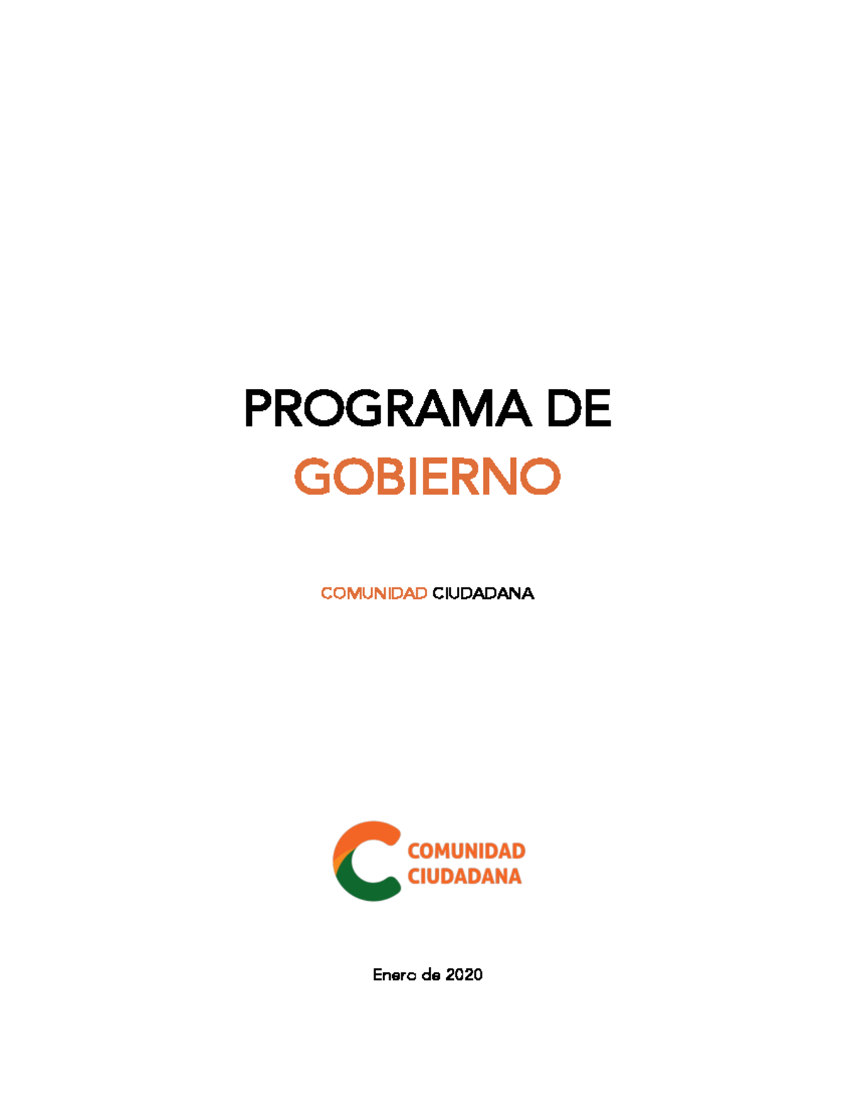 Programa Gobierno CC EG 2020 - PROGRAMA DE GOBIERNO COMUNIDAD CIUDADANA ...