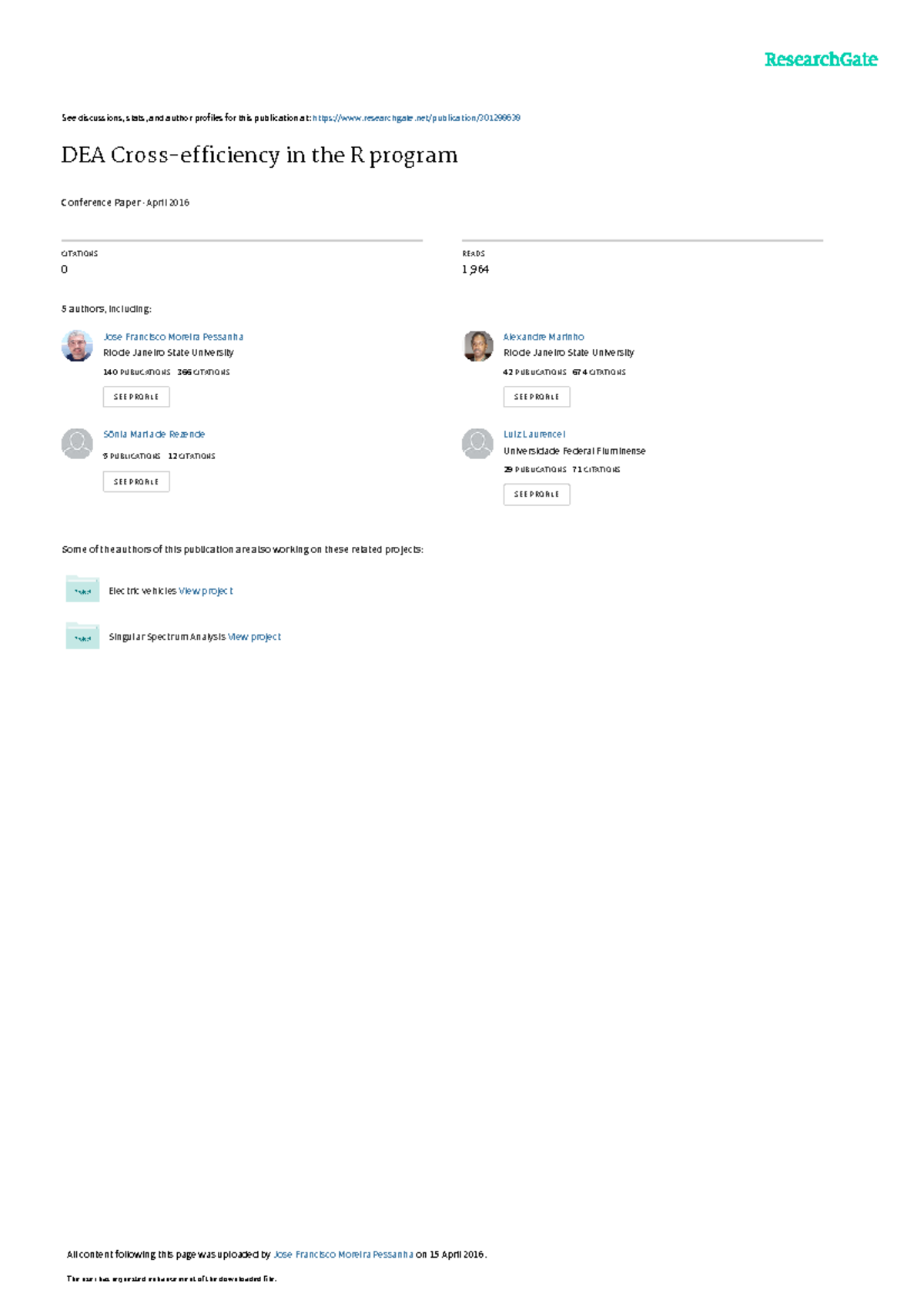 DEA Cross-efficiency in the R program - See discussions, stats, and ...