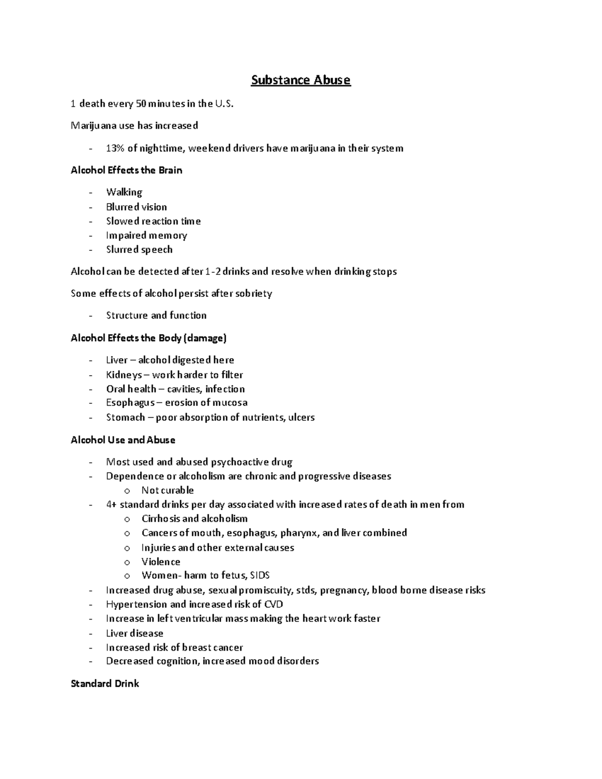 Substance Abuse - Cross Lecture - Substance Abuse 1 death every 50 ...