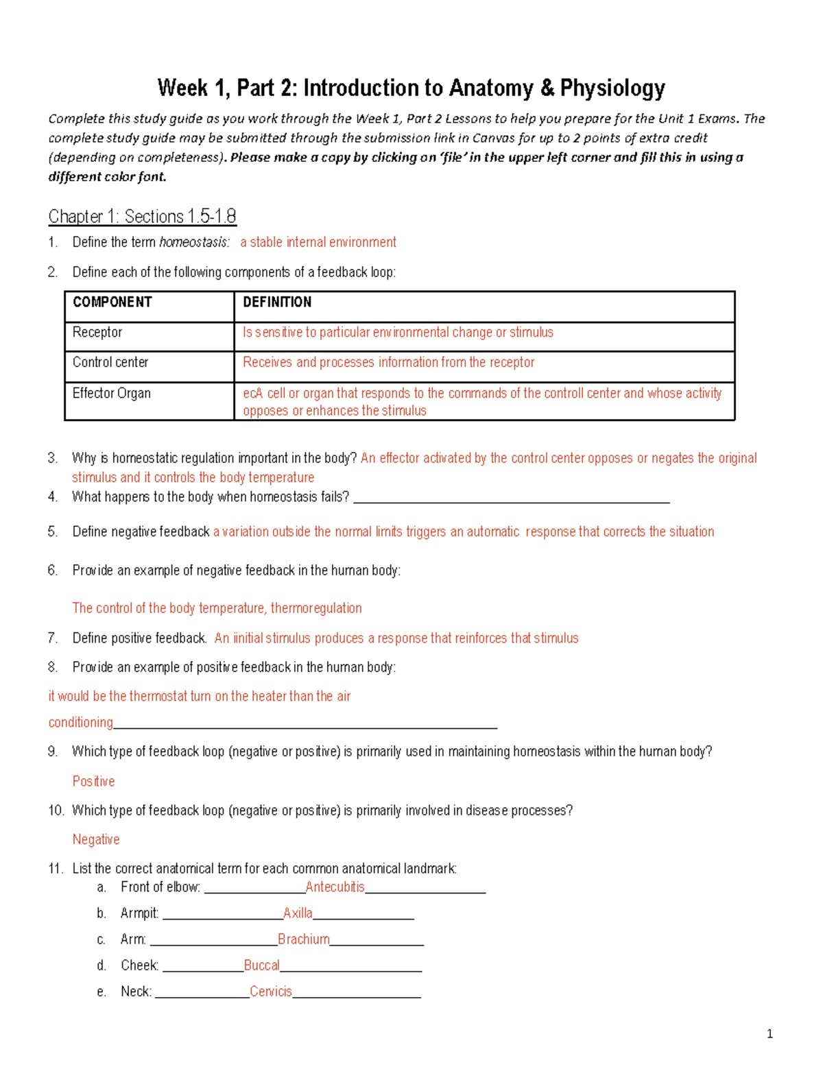 Copy of BIO 145 Week 1, Part 2 Study Guide - Week 1, Part 2 ...