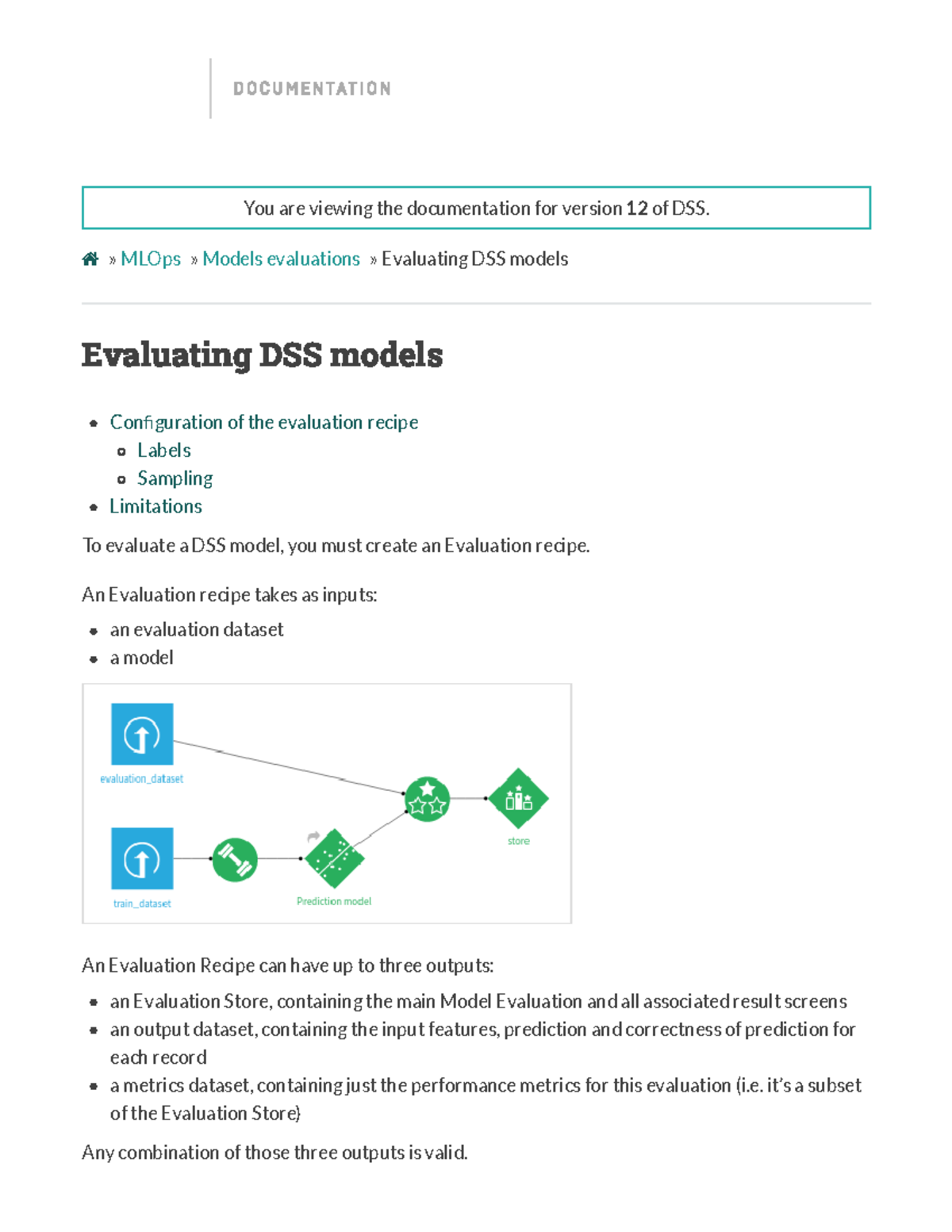 Evaluating Dss Models — Dataiku Dss 12 Documentation You Are Viewing