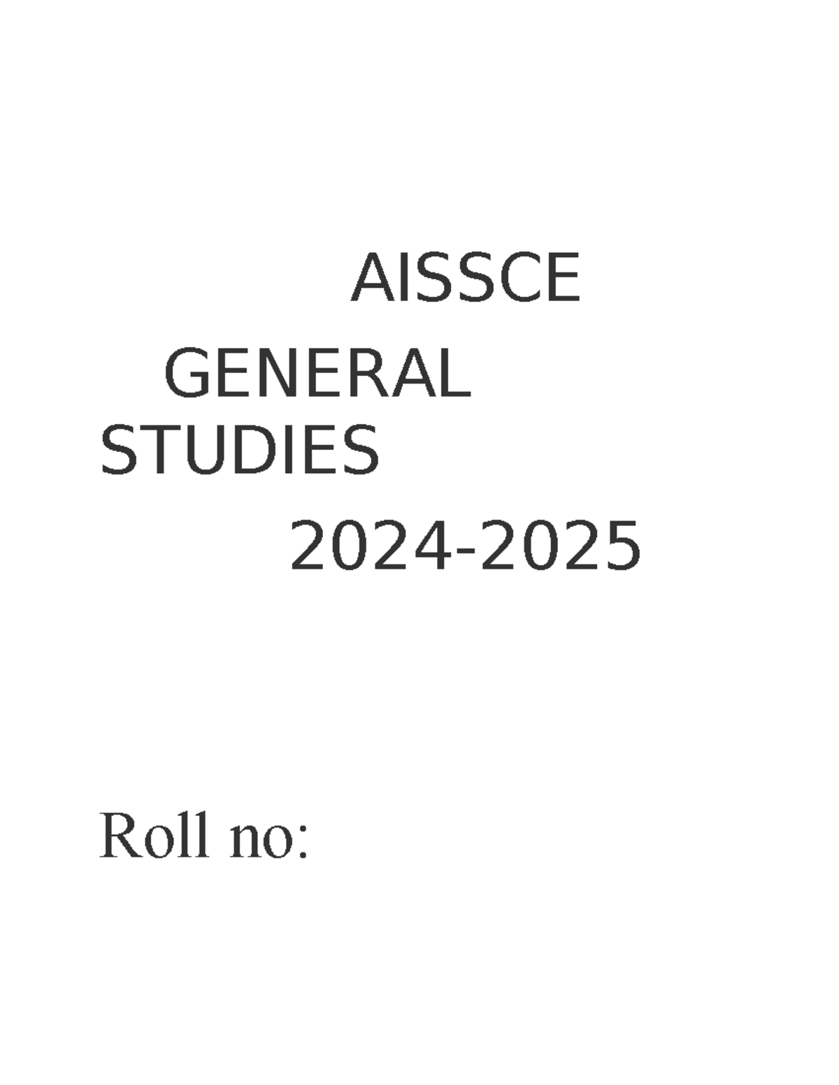 Gs - Project - AISSCE GENERAL STUDIES 2024- Roll no: Narayana Group of ...
