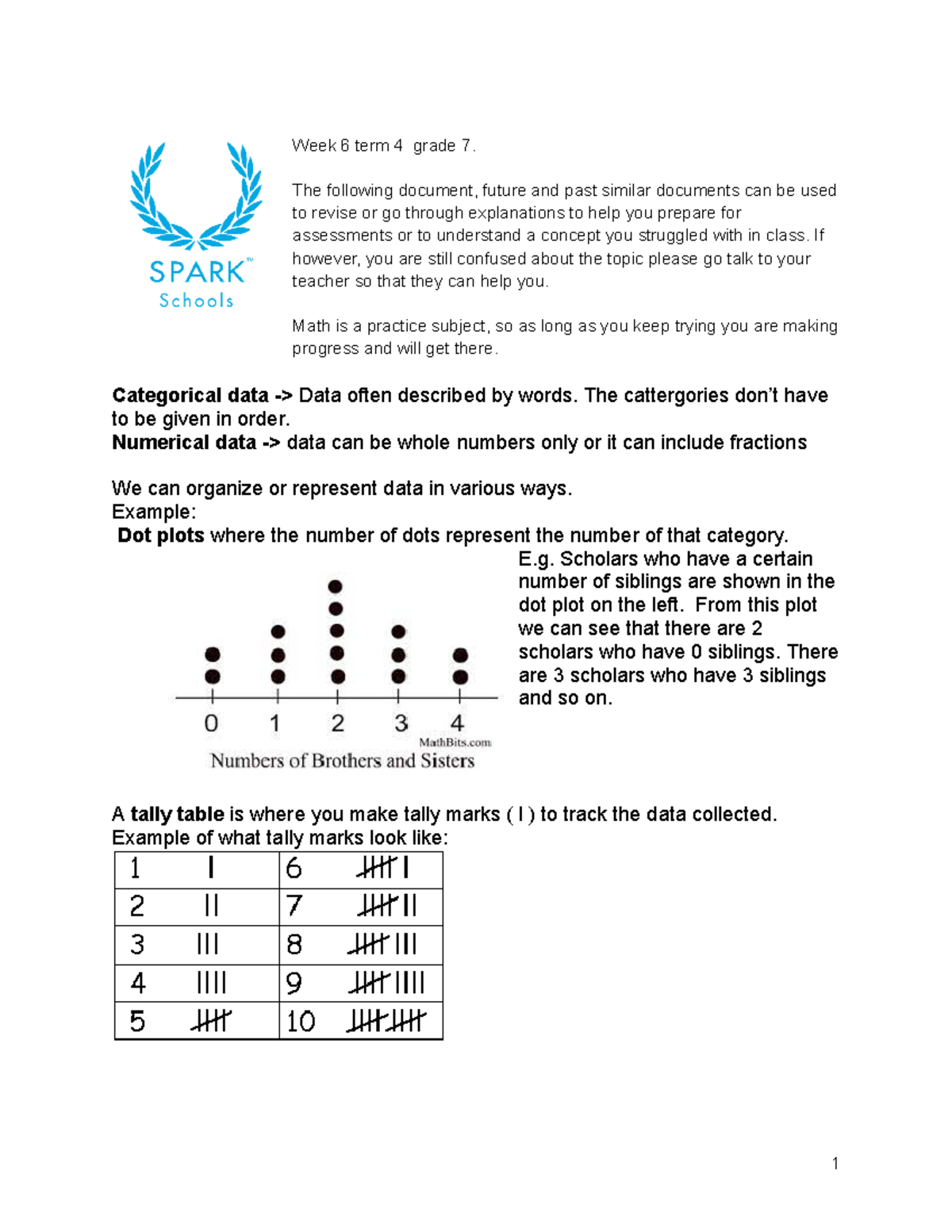 T4W6 Data handling - math work term 4 g7 - Week 6 term 4 grade 7. The ...