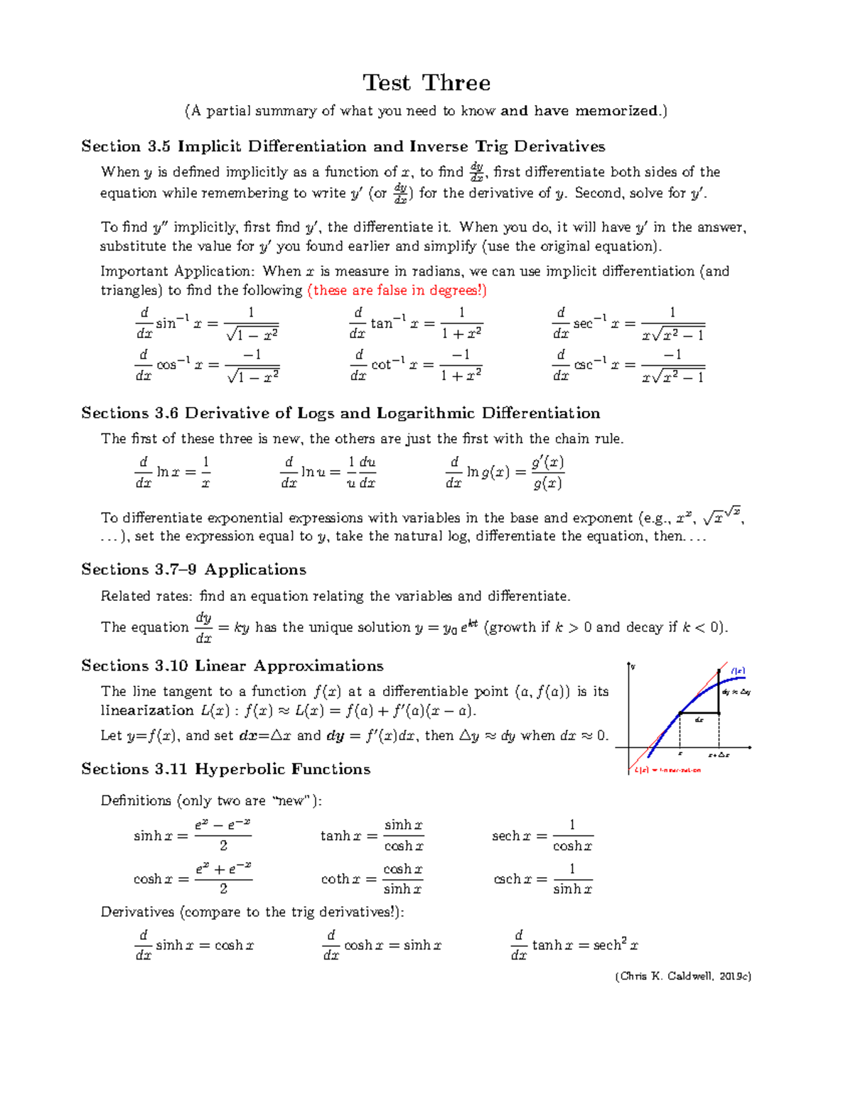 MATH 30 Test 3 Review - Test Three (A partial summary of what you need ...