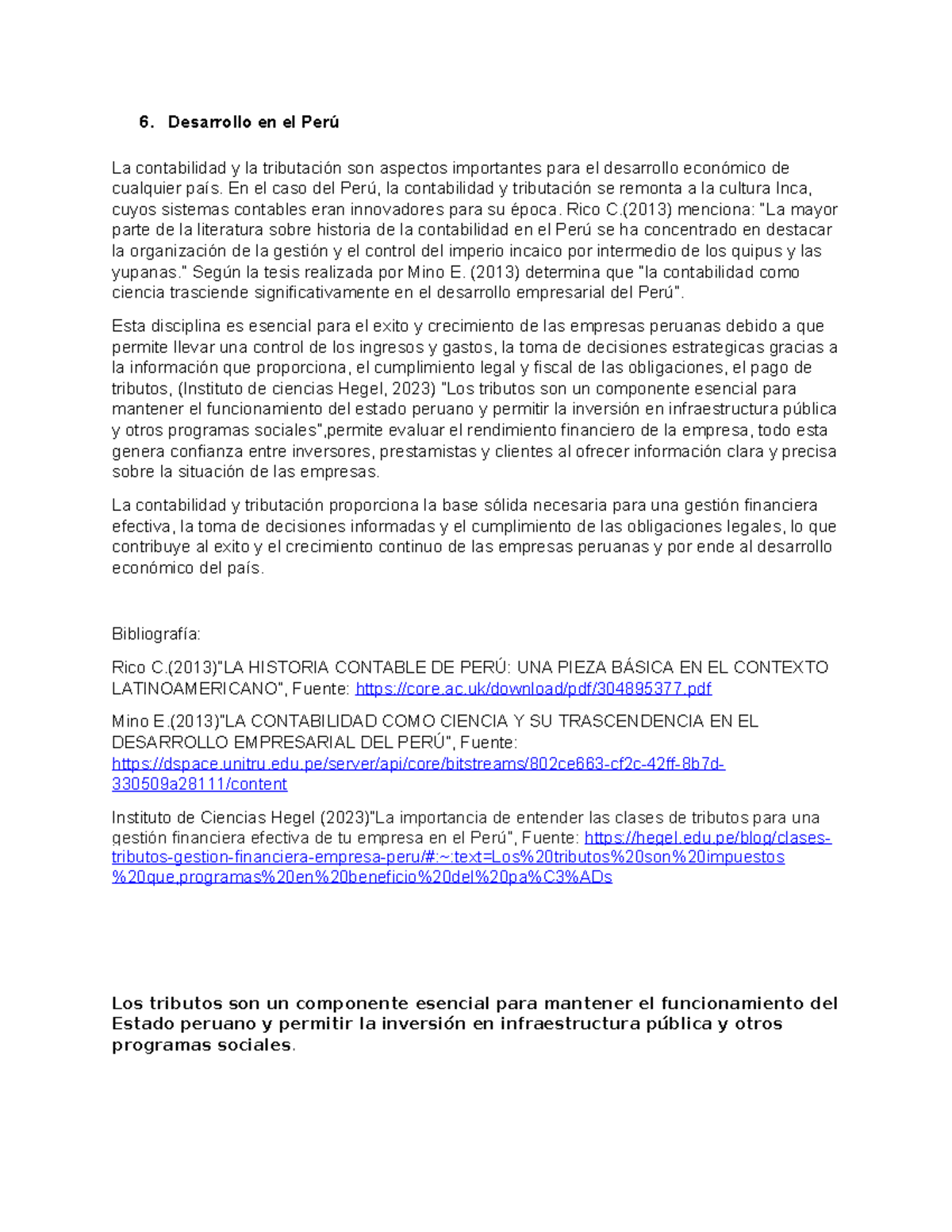 Desarrollo en el Perú Apa - Desarrollo en el Perú La contabilidad y la ...
