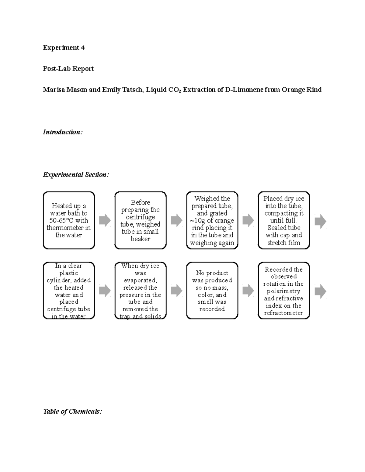 Post-Lab Report 2 - Got a A in the class - Experiment 4 Post-Lab Report ...