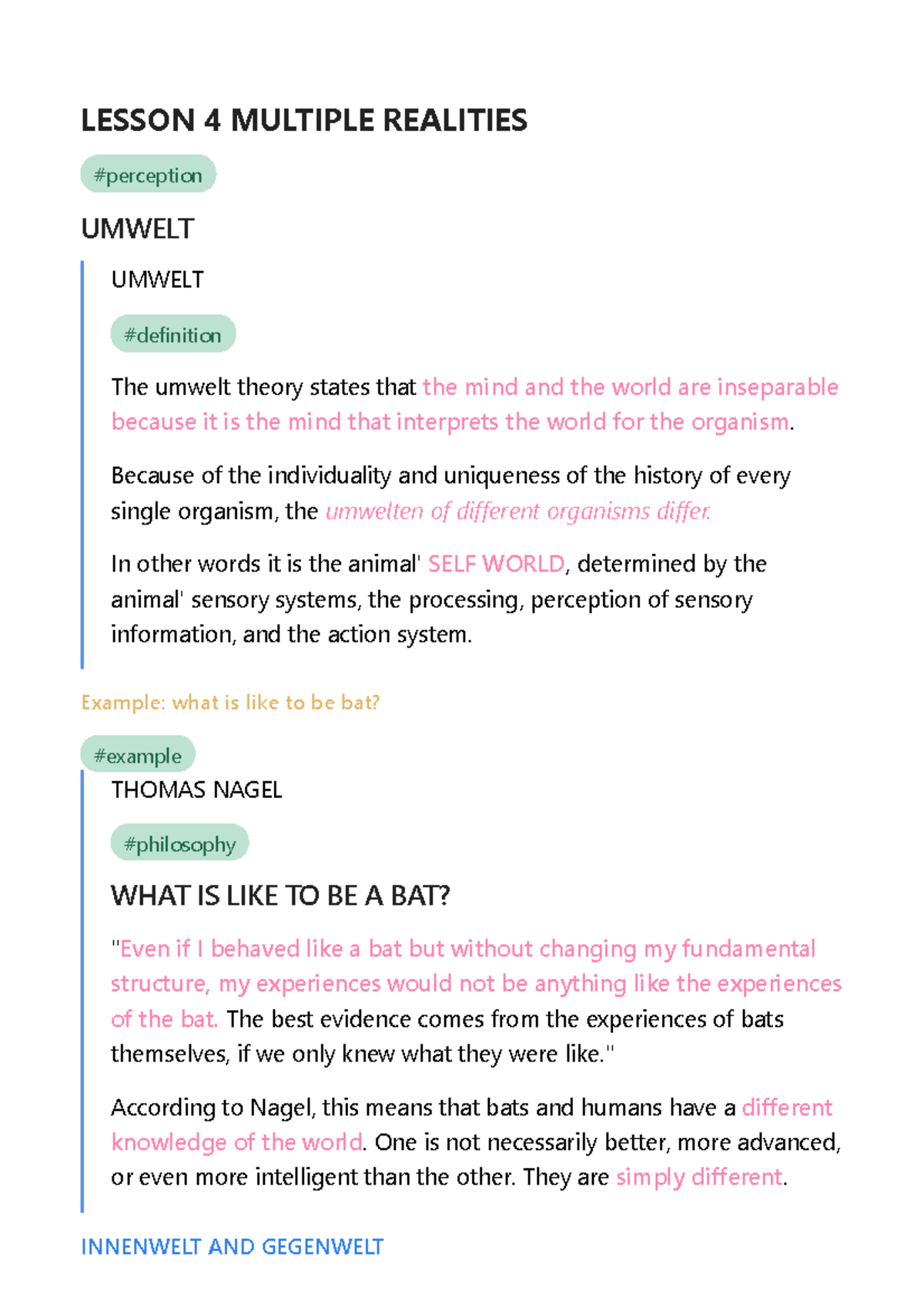 Lesson 4 Multiple Realities - LESSON 4 MULTIPLE REALITIES #perception ...