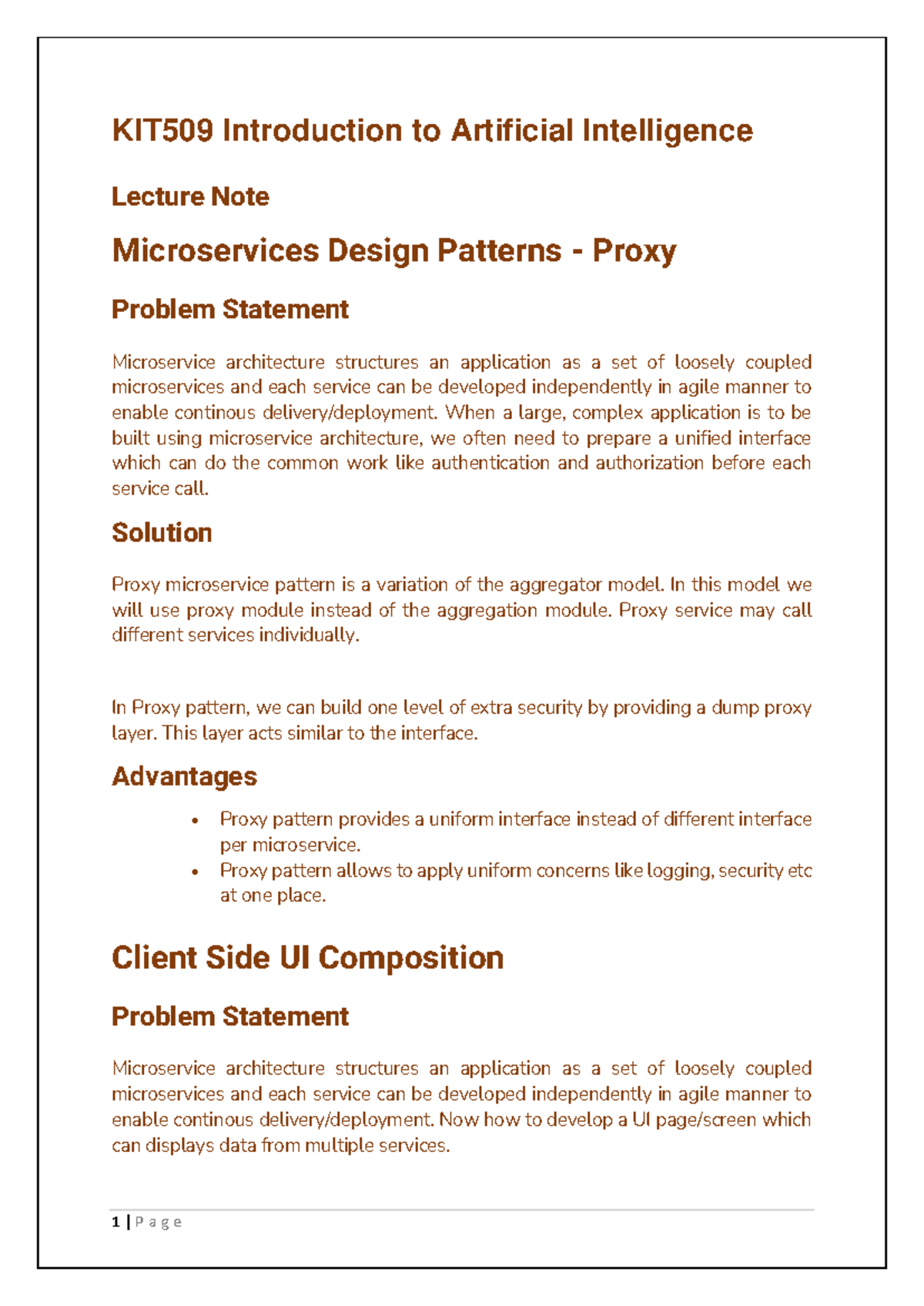 Kit509 Introduction To Artificial Intelligence Microservices Design Patterns Proxy Lecture