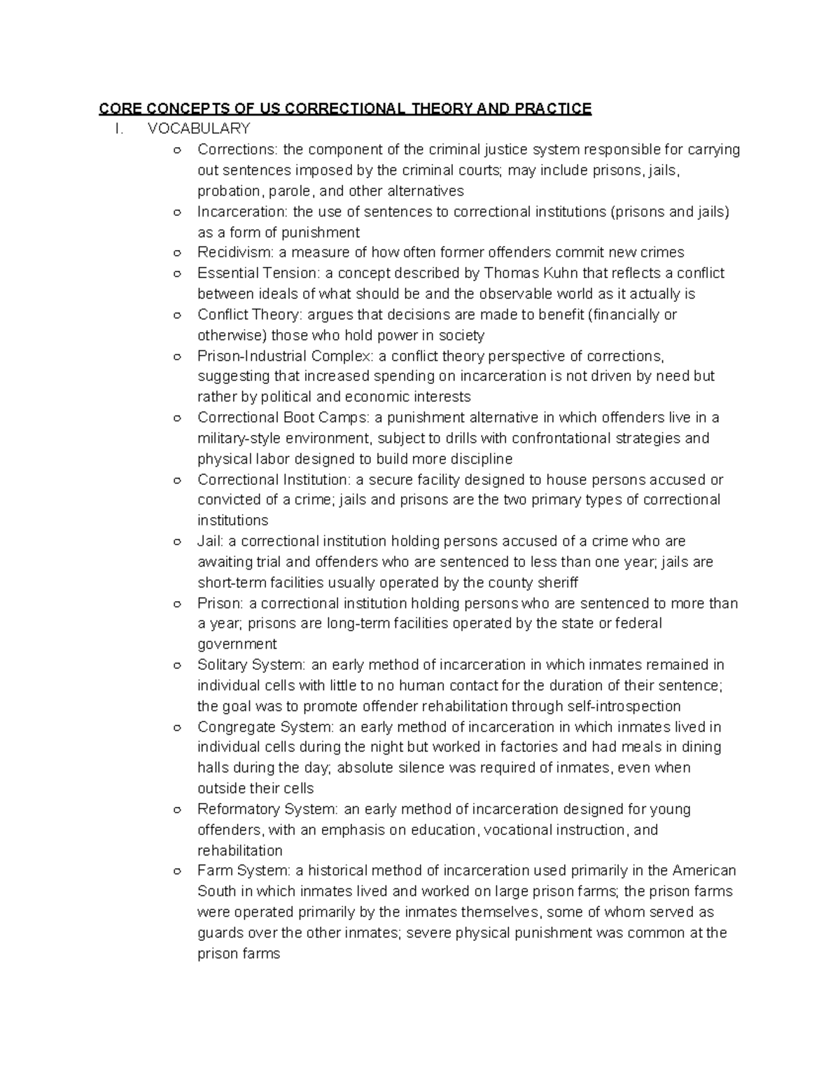 Chapter 13 - Summary Introduction to Criminal Justice - CORE CONCEPTS ...