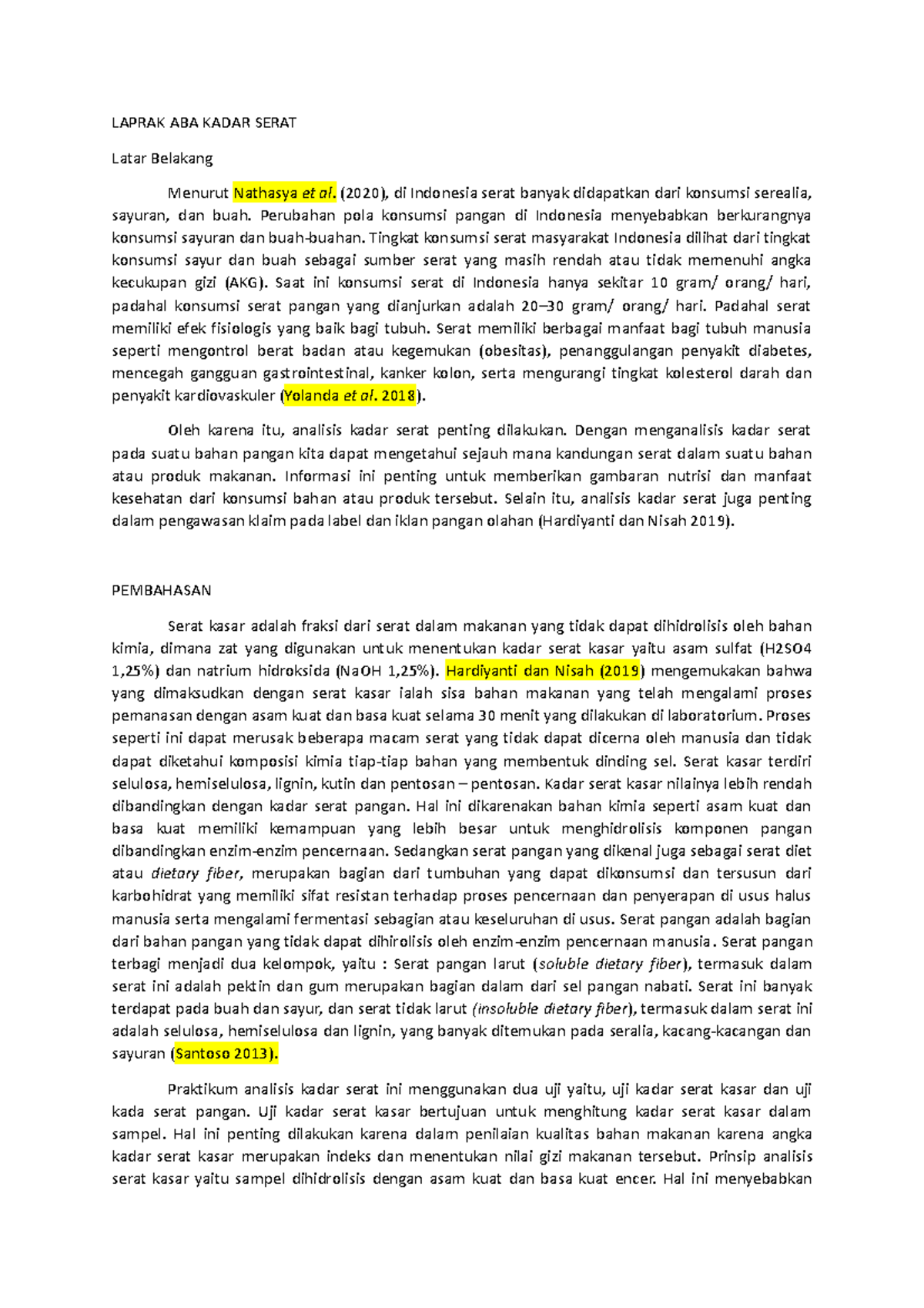 Laprak ABA Kadar Serat - aaaaaaaaaa - LAPRAK ABA KADAR SERAT Latar ...