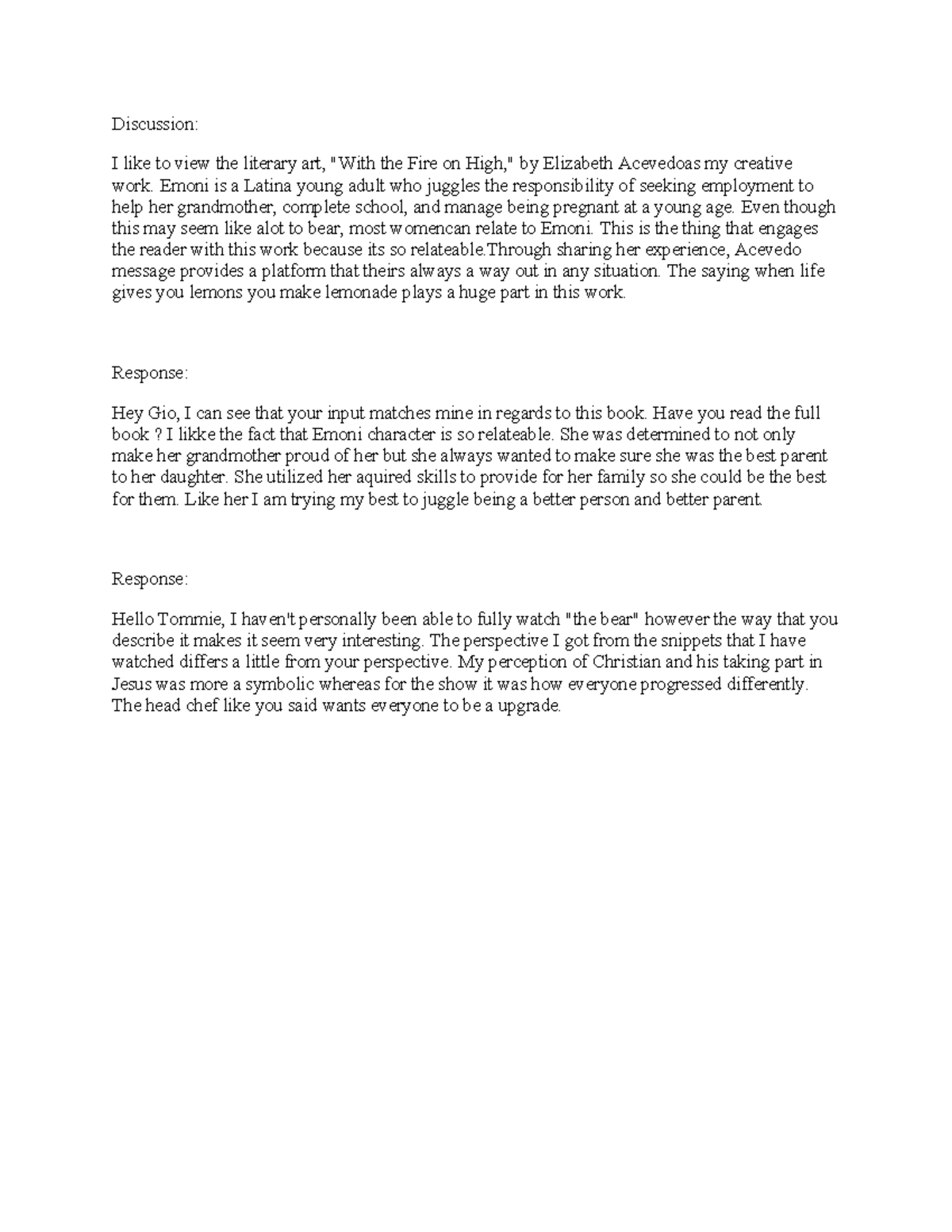 HUM 102 2-1 Discussion Diverse Perspectives - Discussion: I like to ...