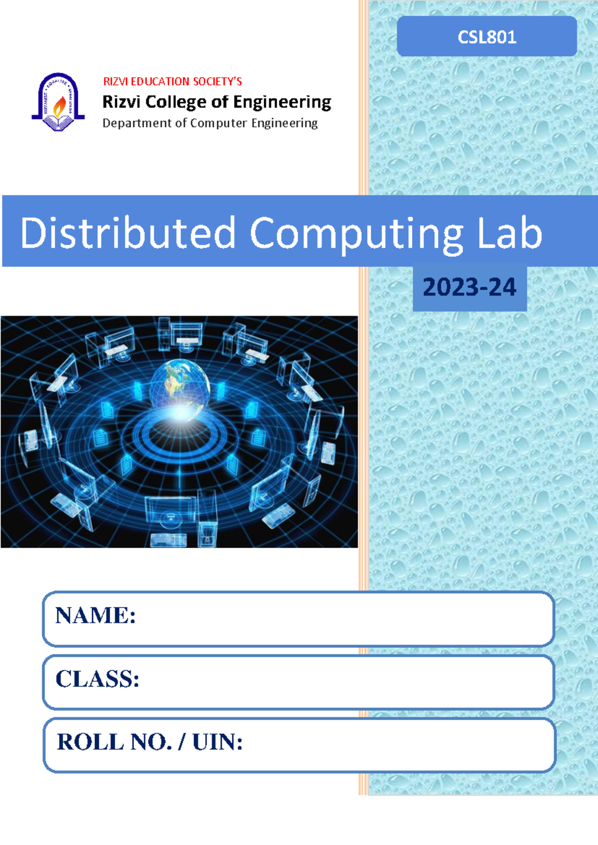 Lab Manual DCL 2023-24 - Distributed Computing - Rizvi College of Engineering Department of ...