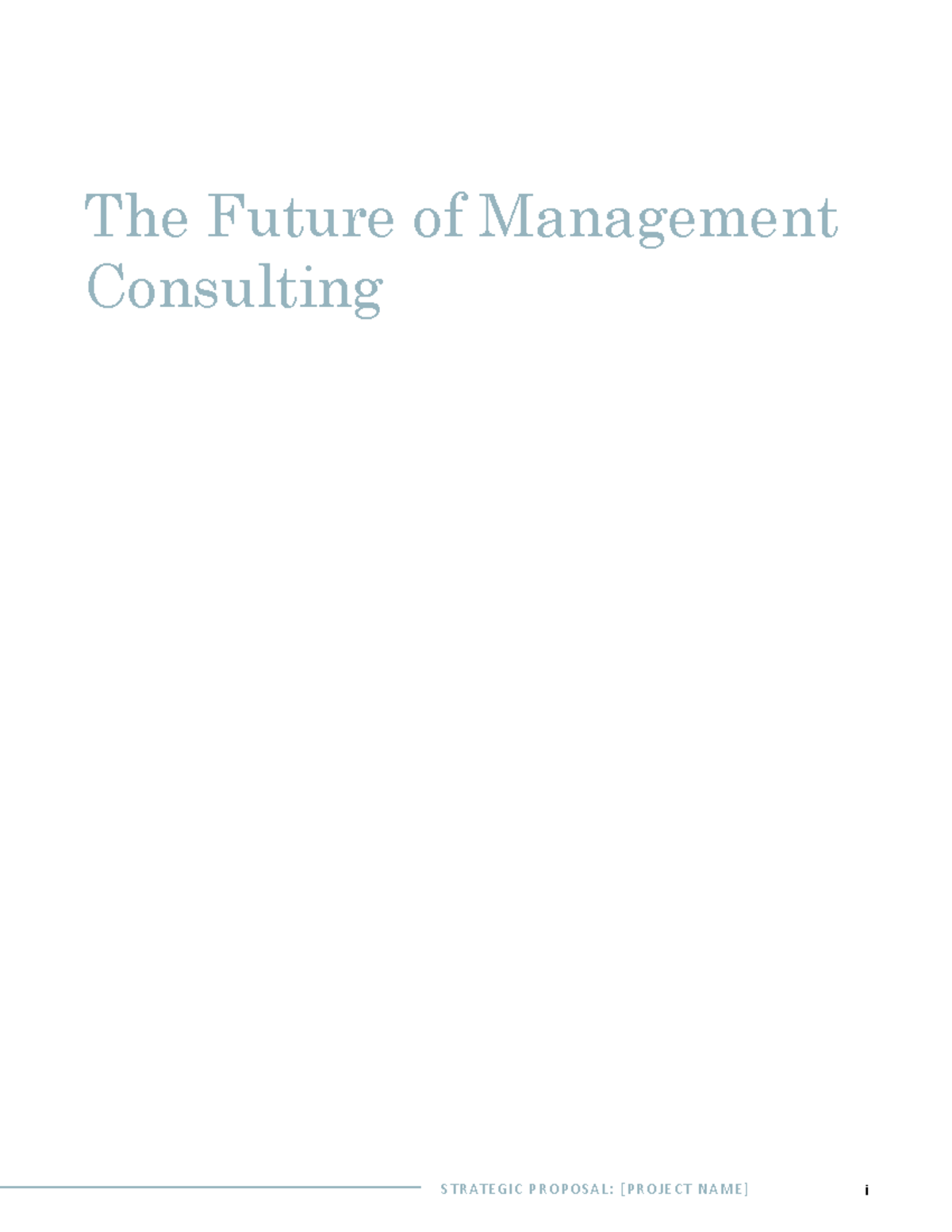 Assessment 1 - The future of Management Consulting - S T R A T E G I C ...