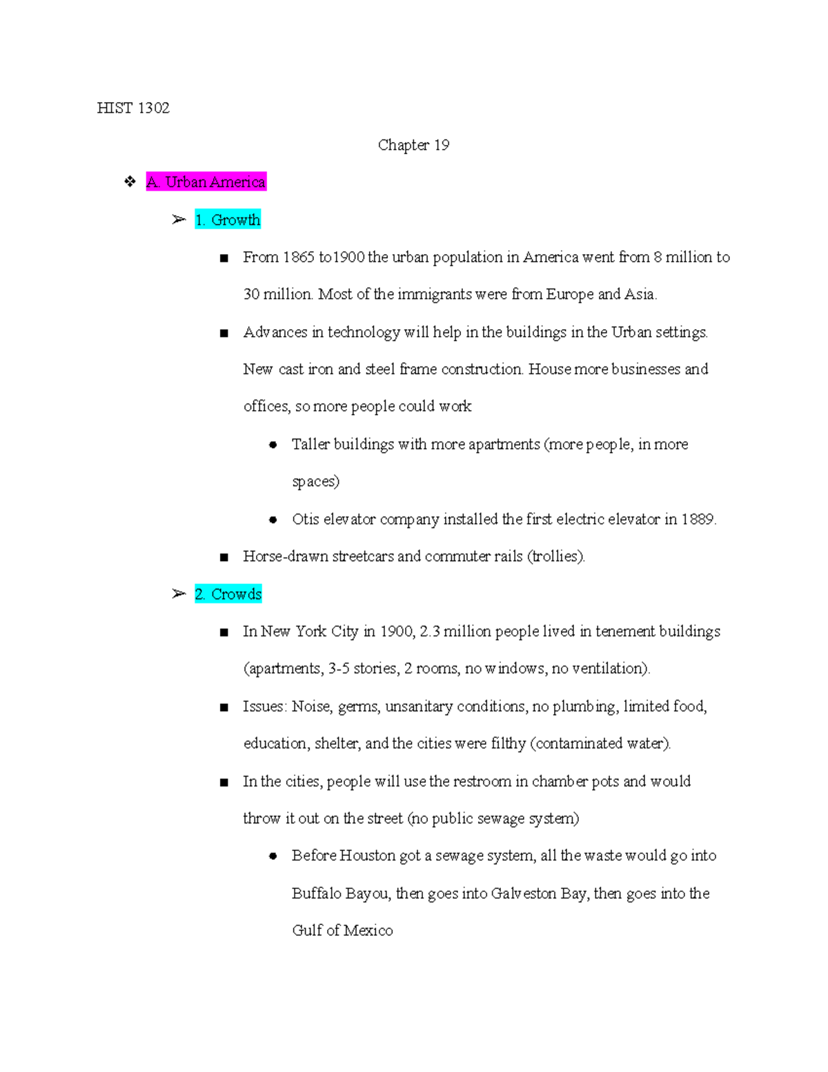 Chapter 19- HIST 1302 - Professor Doiron lecture with book reference ...