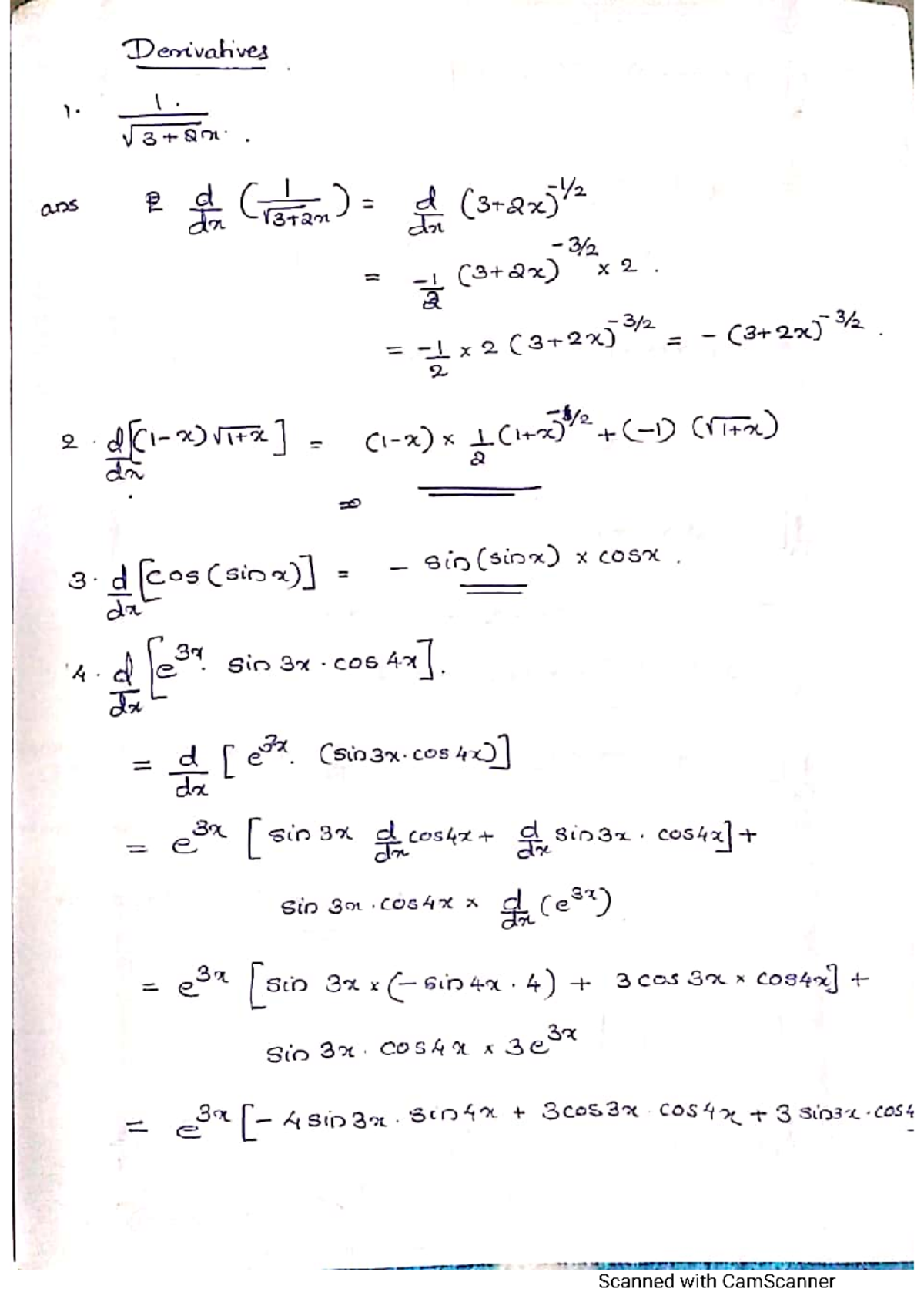 Class Work(24-06-2020)-Solutions - Complementary Mathematics - Studocu