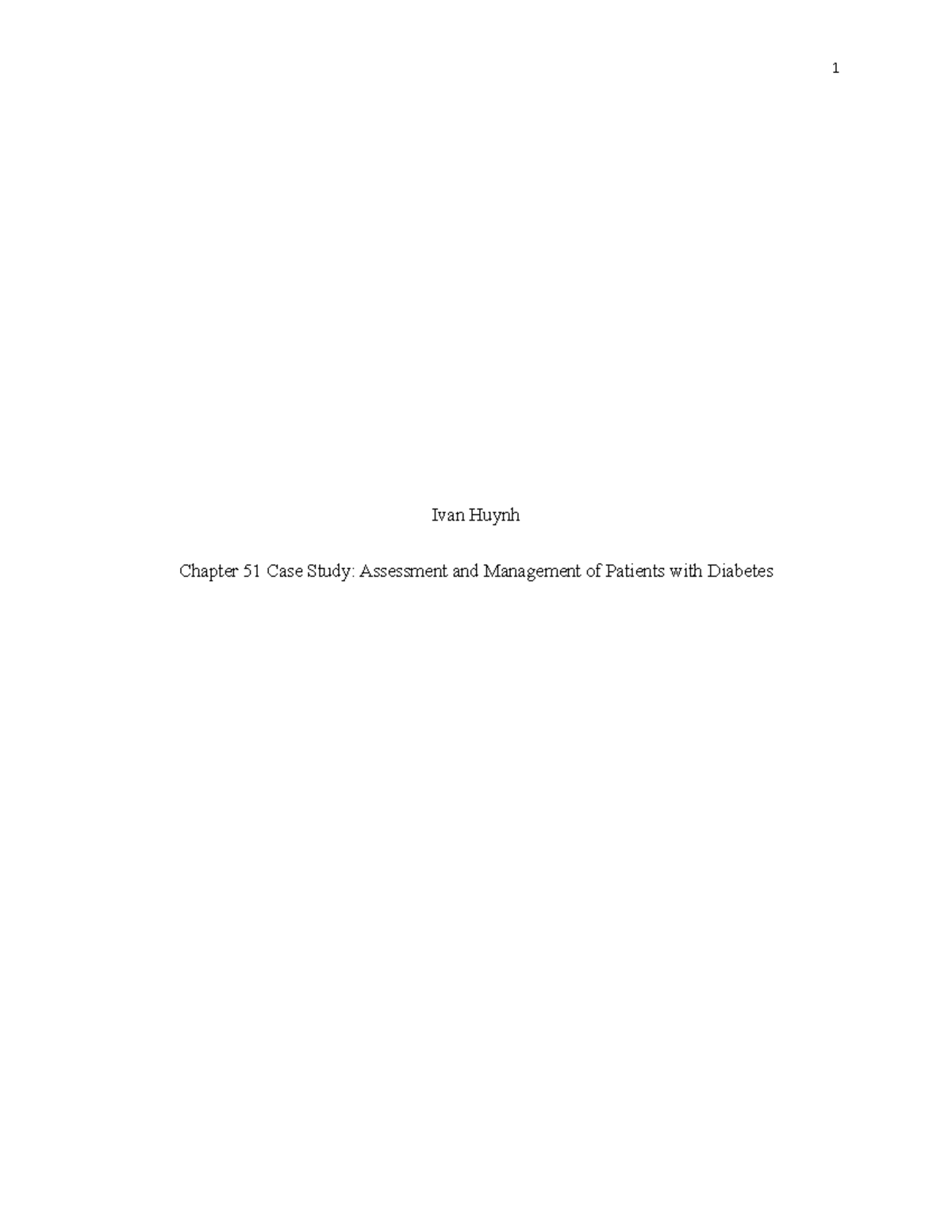 Med-Surgical Paper on General Infections and Disease - Ivan Huynh ...