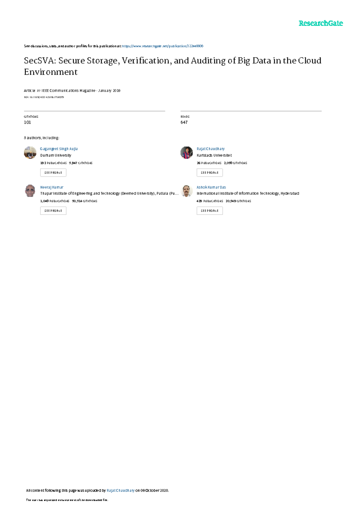 Ieeecommagsec SVA - this is a documents pdf - See discussions, stats, and author profiles for ...