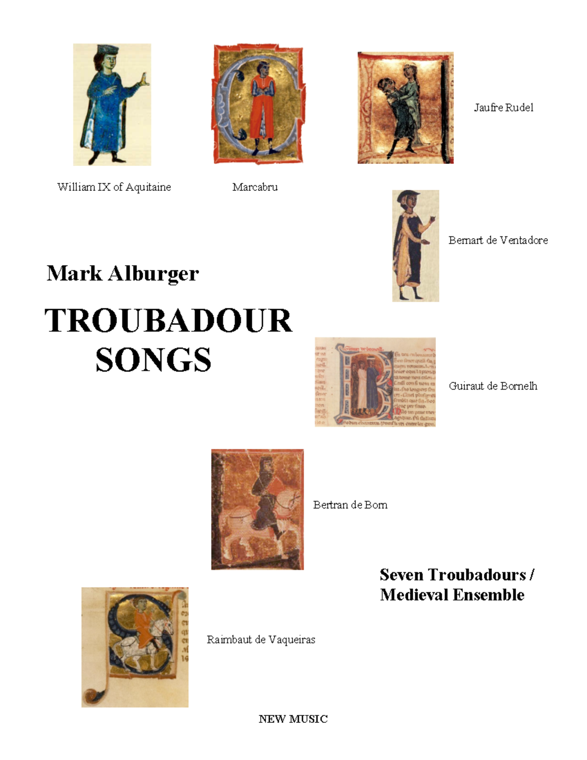 1957Alburger 208Troubadour Songs 01William 09Of Aquitaine 00Score ...