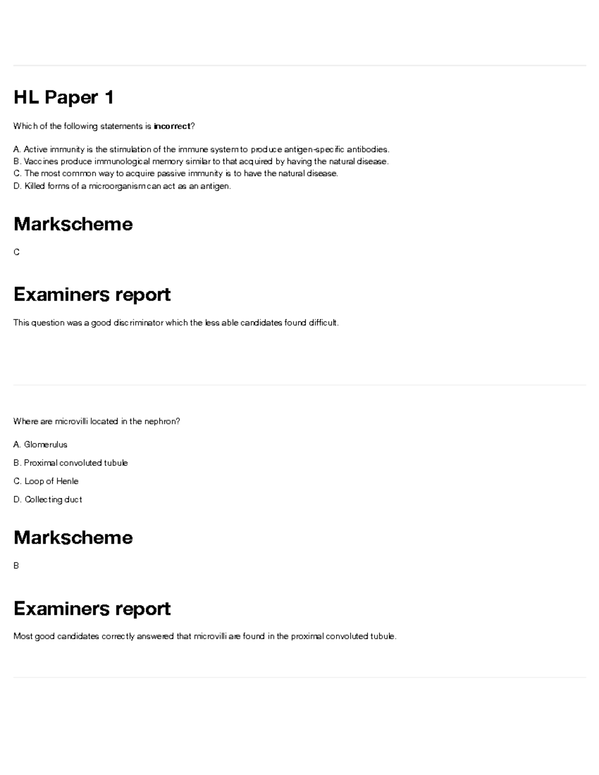 Markscheme-HL-paper 1 - HL Paper 1 Markscheme Examiners report ...