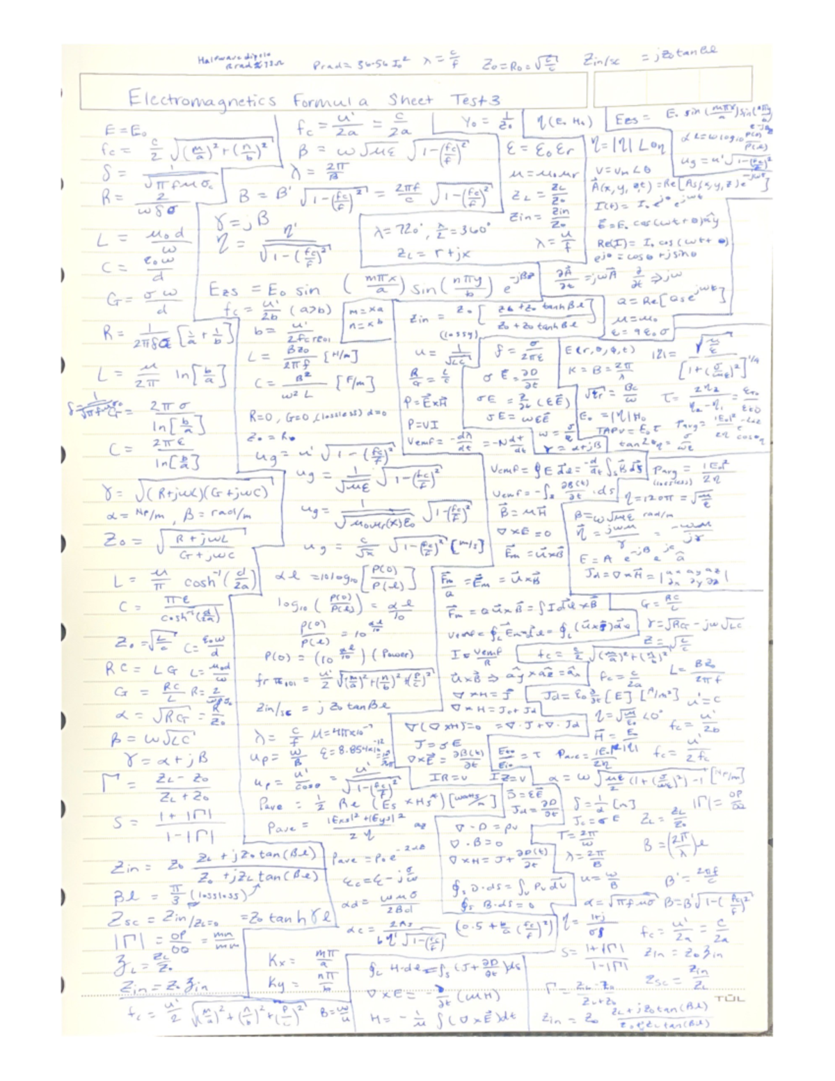 Electromagnetics notes - EE 355 - Studocu