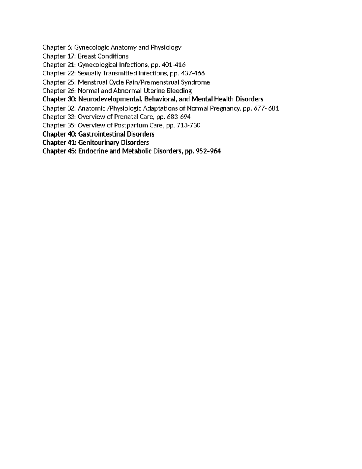 Final exam - Chapter 6: Gynecologic Anatomy and Physiology Chapter 17 ...
