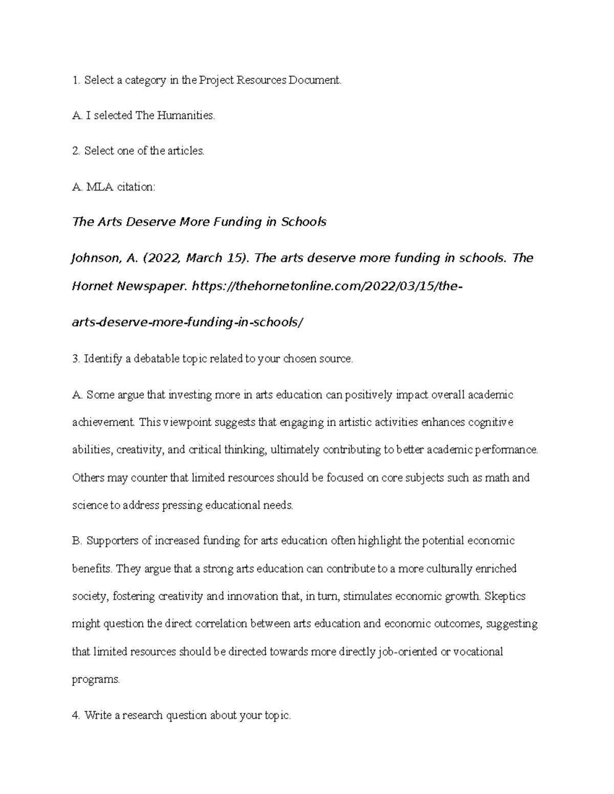 Mod1-2024 - module 1 - Select a category in the Project Resources ...