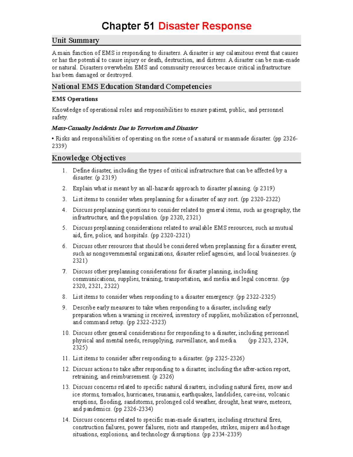 Ch51 Disaster Response Emergency Medical Services Systems - Chapter 51 ...