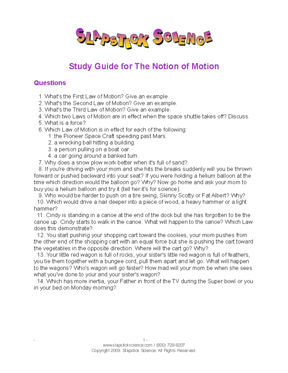 Guide-motion - technology guide curricullum - Study Guide for The ...