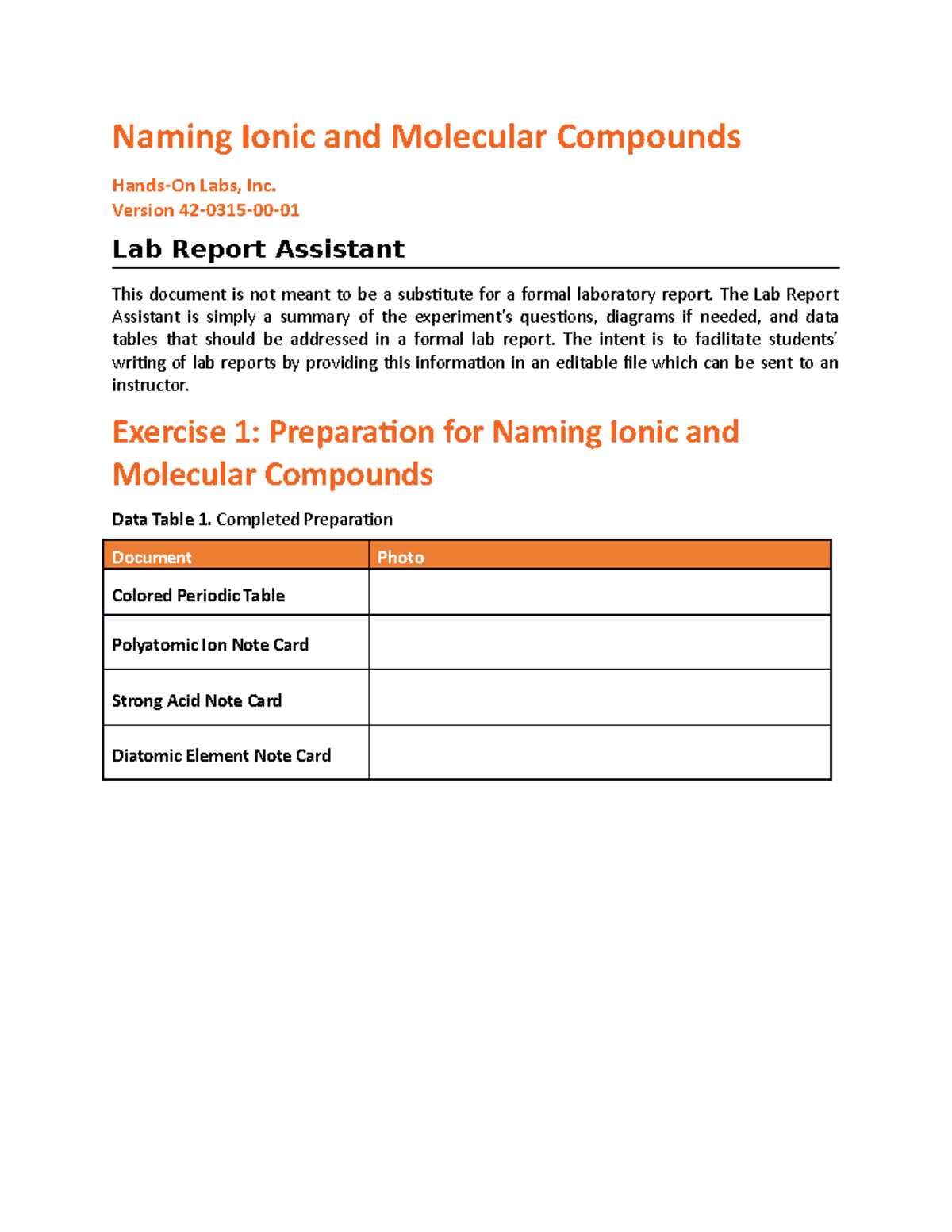 Naming Ionic and Molecular Compounds^J Lab Report Assistant - Naming Ionic and Molecular ...