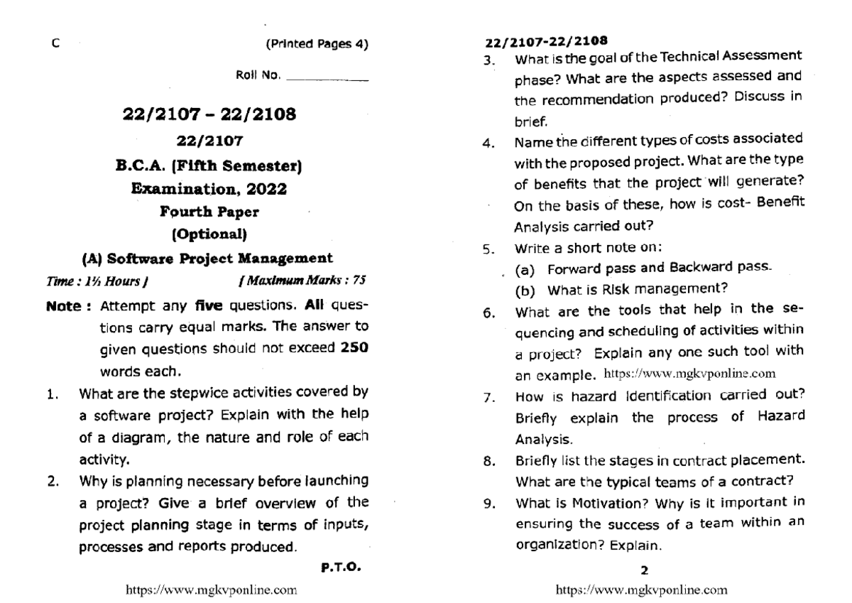 Bca-5-sem-software-project-management-2107-2022 - Bachelor's of ...