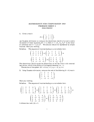 Problem sheet 3 - ANALYTICAL MATHEMATICS FOR APPLICATIONS 2023 PROBLEM ...