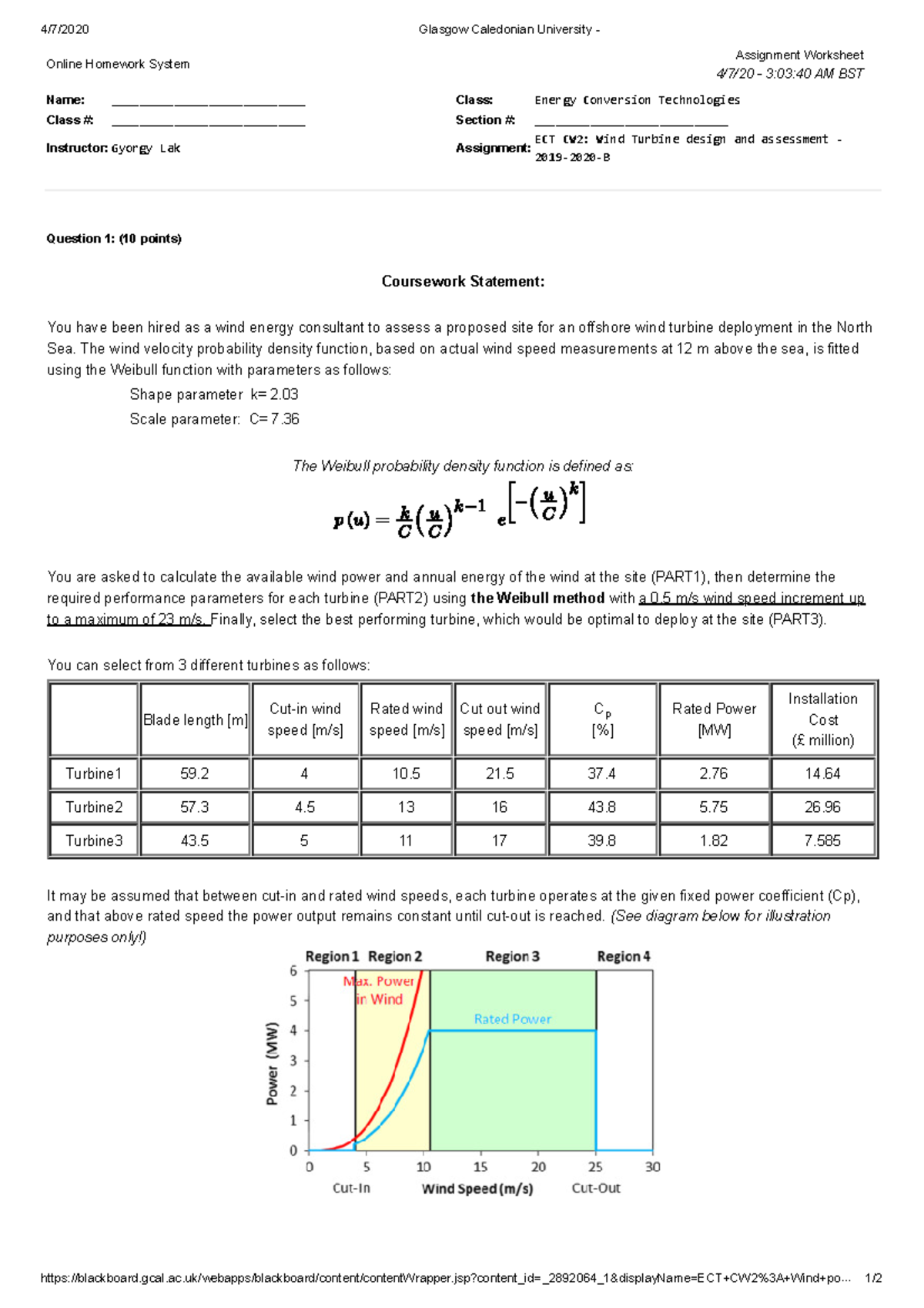 ECT CW2 Wind power assessment – Blackboard Learn - 4/7/2020 Glasgow ...