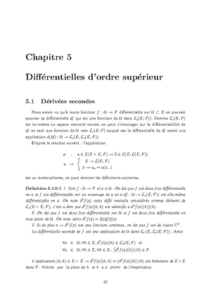 Correction TD 2 - Chapitre 2 Applications diff´erentiables - Calcul Différentiel - Studocu