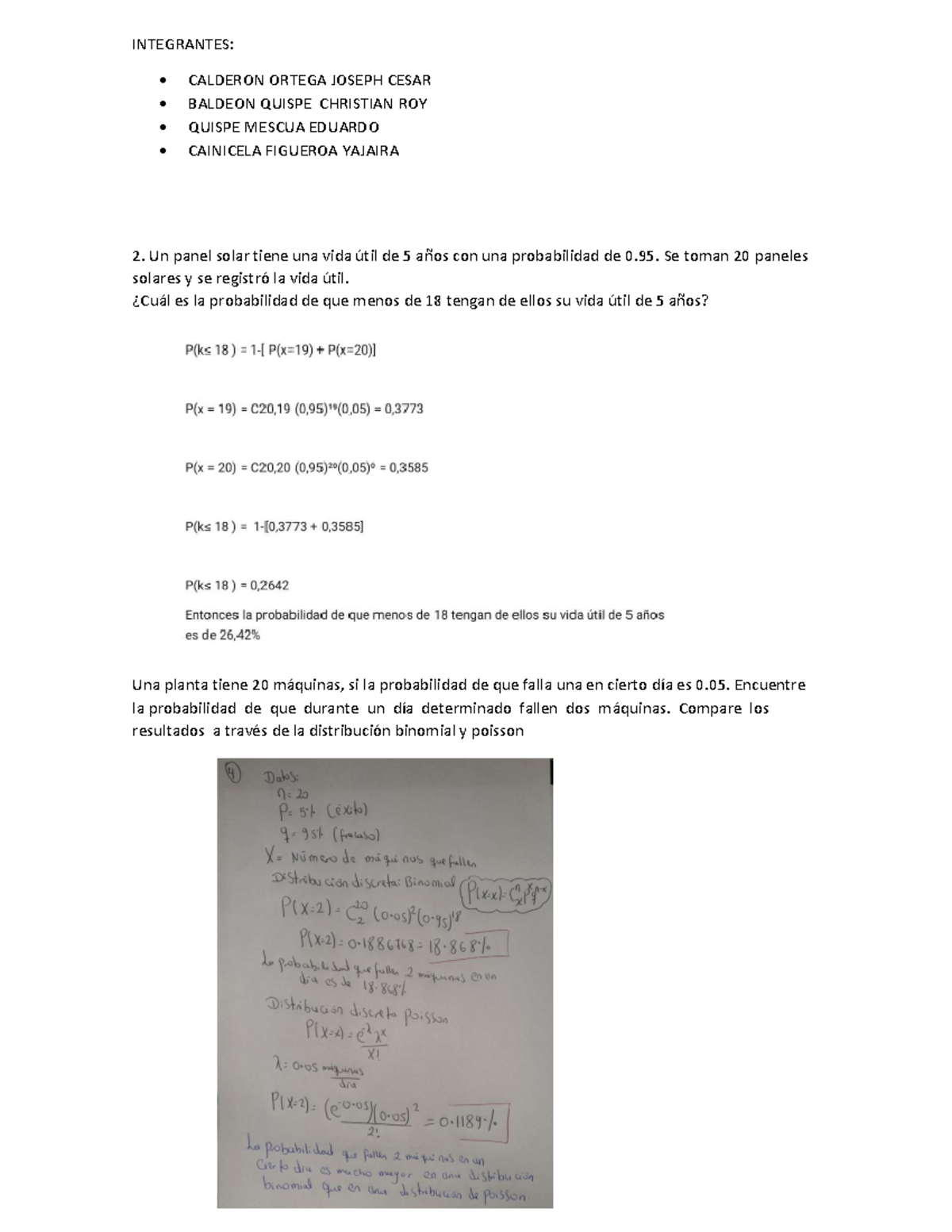 Taller 4 - INTEGRANTES: CALDERON ORTEGA JOSEPH CESAR BALDEON QUISPE ...