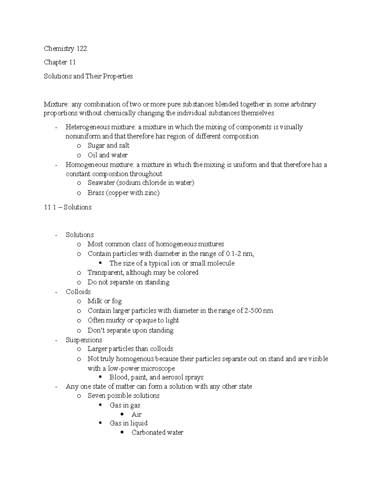 Book Notes - Chapter 11 - Dr. Harmon Abrahamson - Chemistry 122 Chapter ...