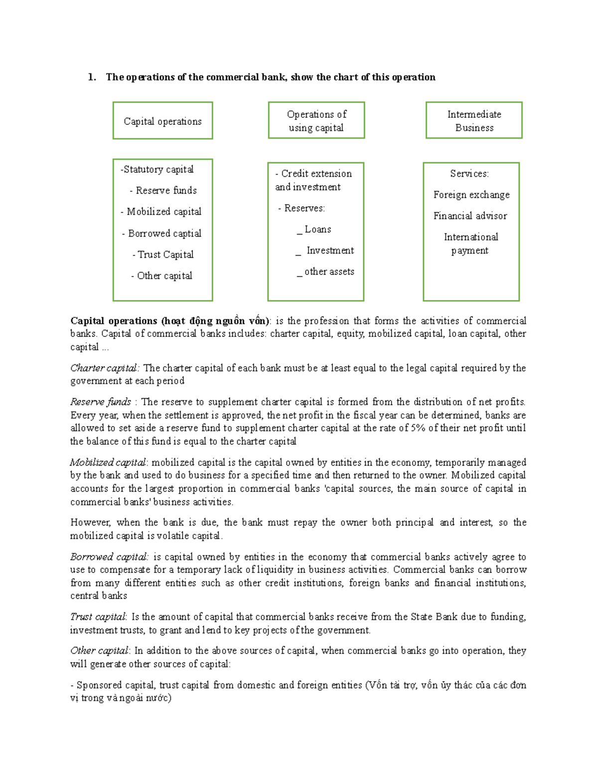 The operations of the commercial bank - 1. The operations of the ...