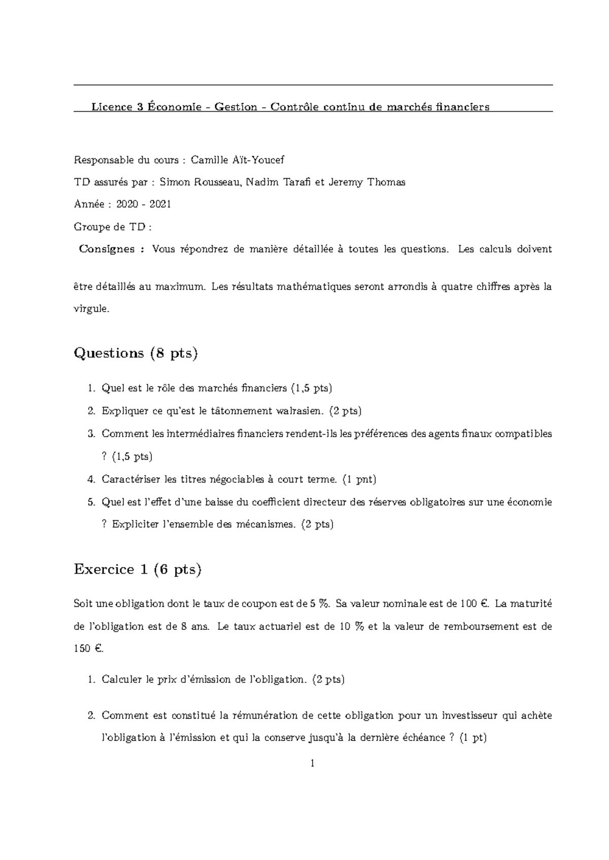 CC2511 - Management control - Licence 3 Économie - Gestion - Contrôle ...