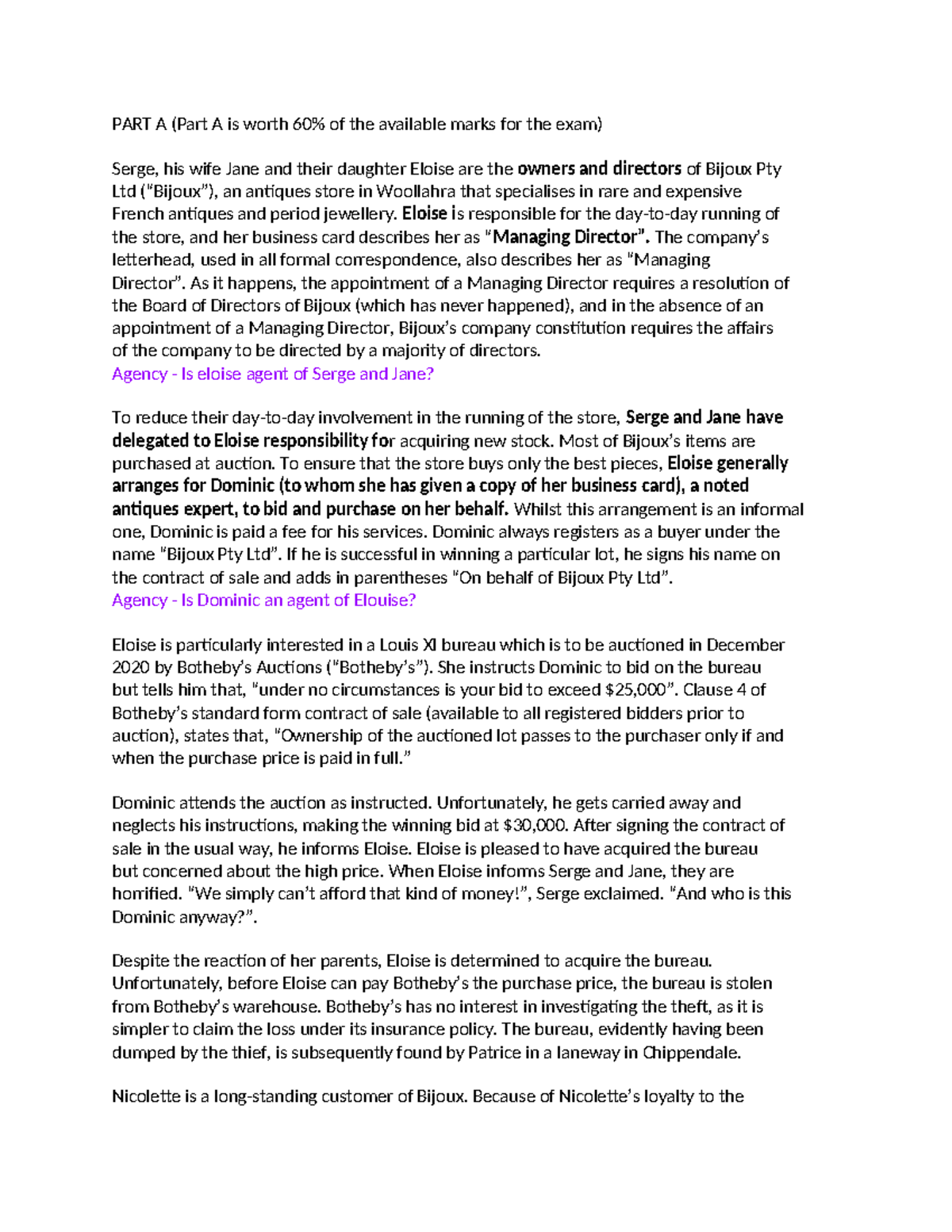 Plan for T12021 PPL - Plan - PART A (Part A is worth 60% of the ...