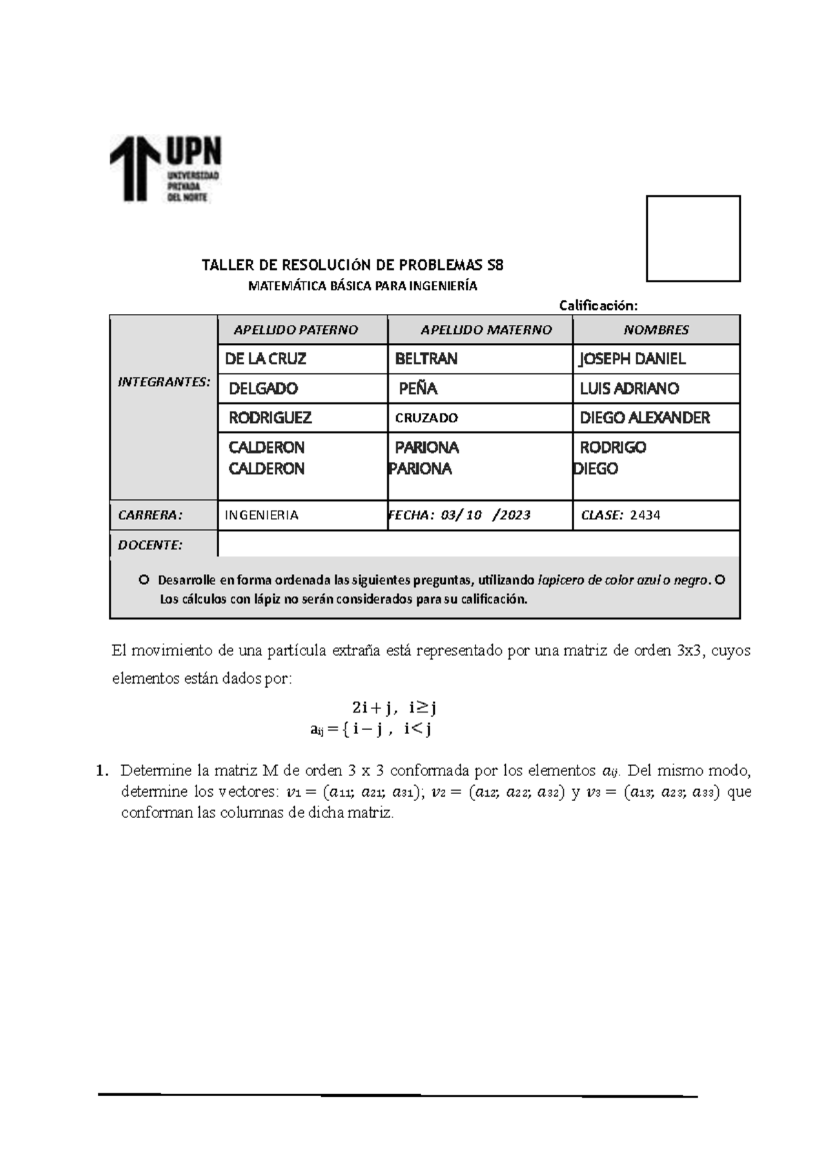 Solucion de los problemas - TALLER DE RESOLUCIÓN DE PROBLEMAS S ...