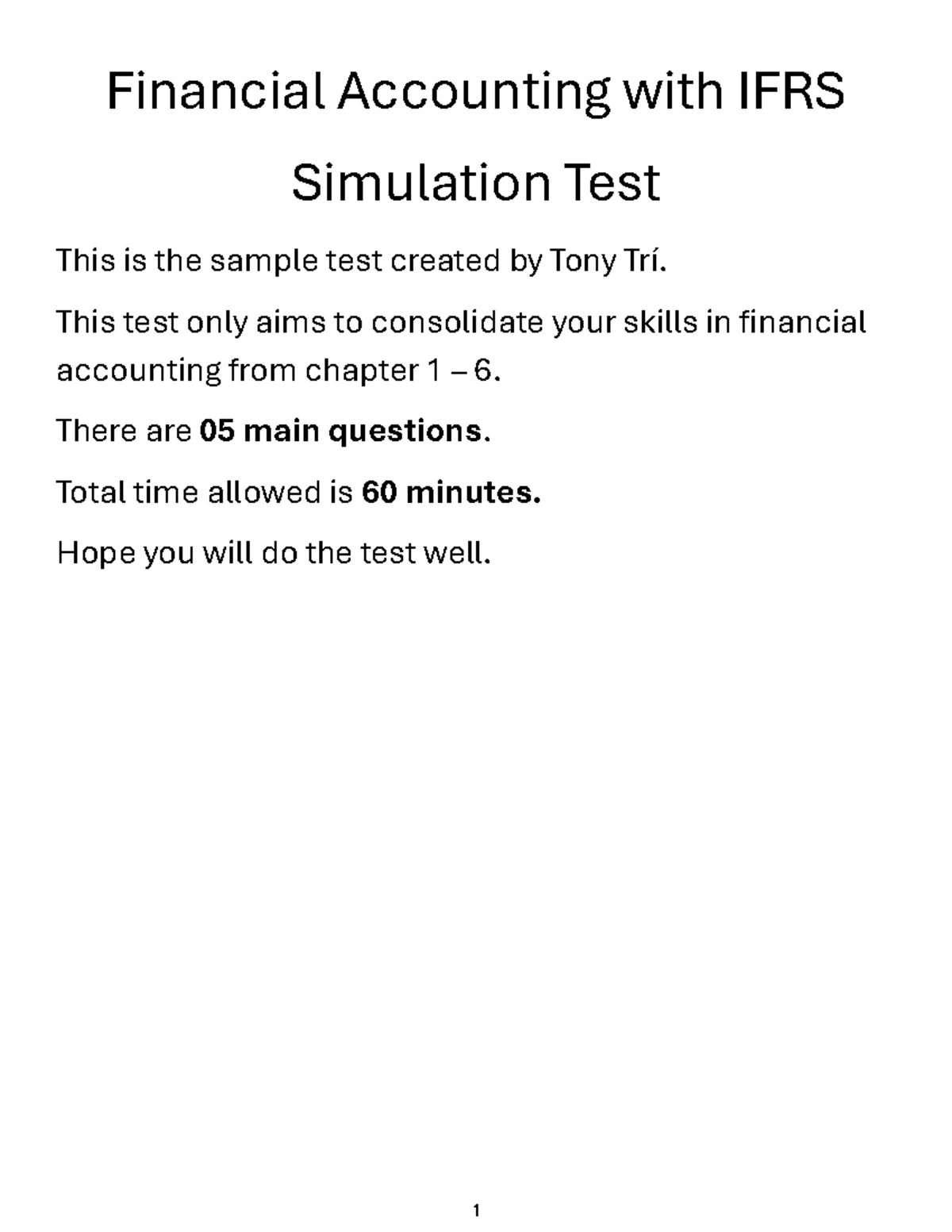 Đề chính thức cô Thu 2024 - Financial Accounting with IFRS Simulation ...
