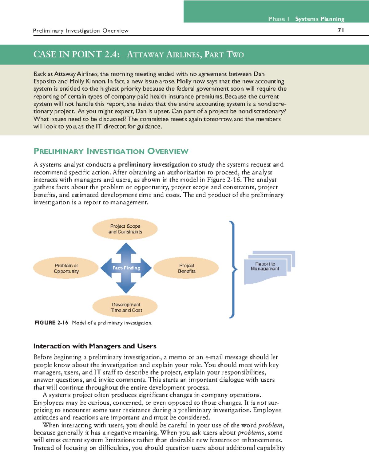 Case2 - Case Study - Preliminary Investigation Overview CASE IN POINT 2: A TTAWAY A IRLINES ...
