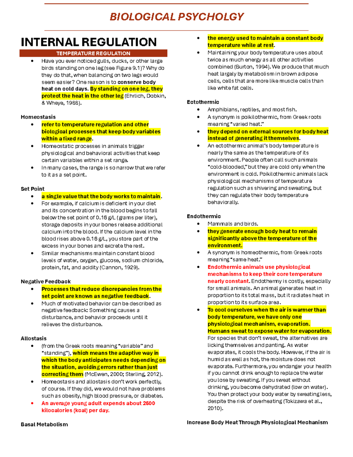 Internal Regulation - ... - INTERNAL REGULATION TEMPERATURE REGULATION ...