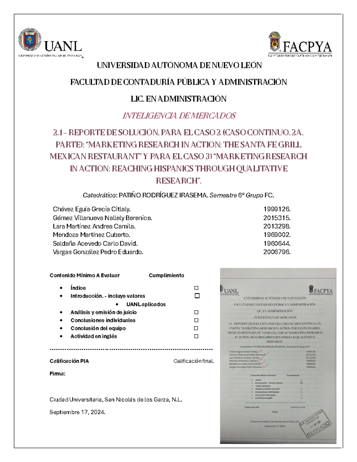 EQ-7 EV-2 Inmer - Evidencia 2 INME - UNIVERSIDAD AUTÓNOMA DE NUEVO LEÓN ...