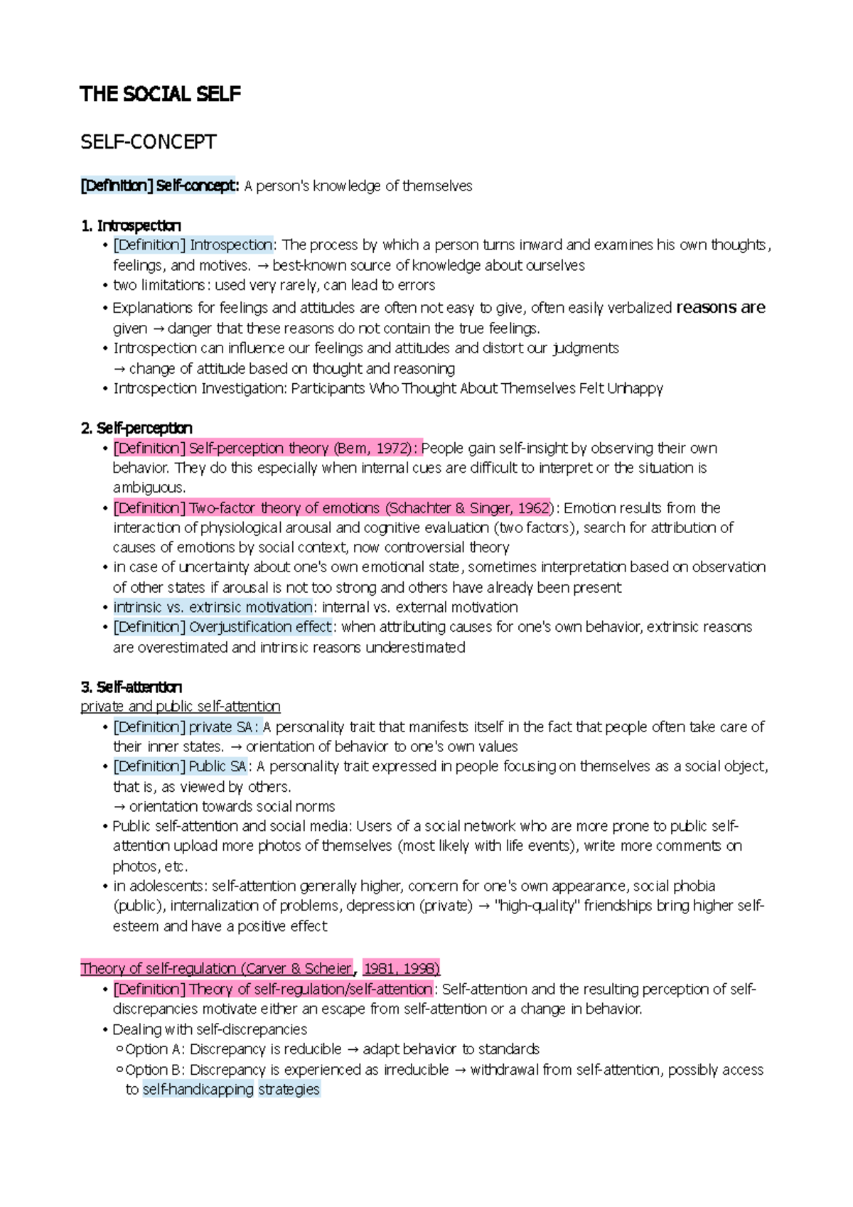 Lecture Notes 2 The Social Self THE SOCIAL SELF SELF CONCEPT lecture-notes-2-the-social-self-the-social-self-self-concept