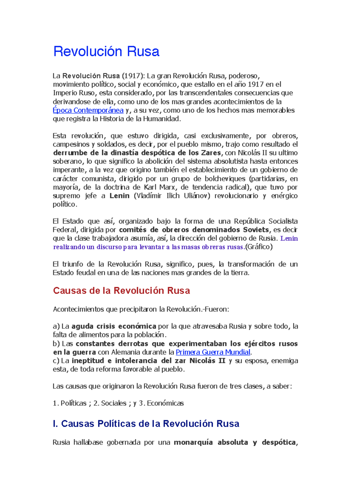 La Revolución Rusa - estudia para tener mas conocimiento sobre loas ...
